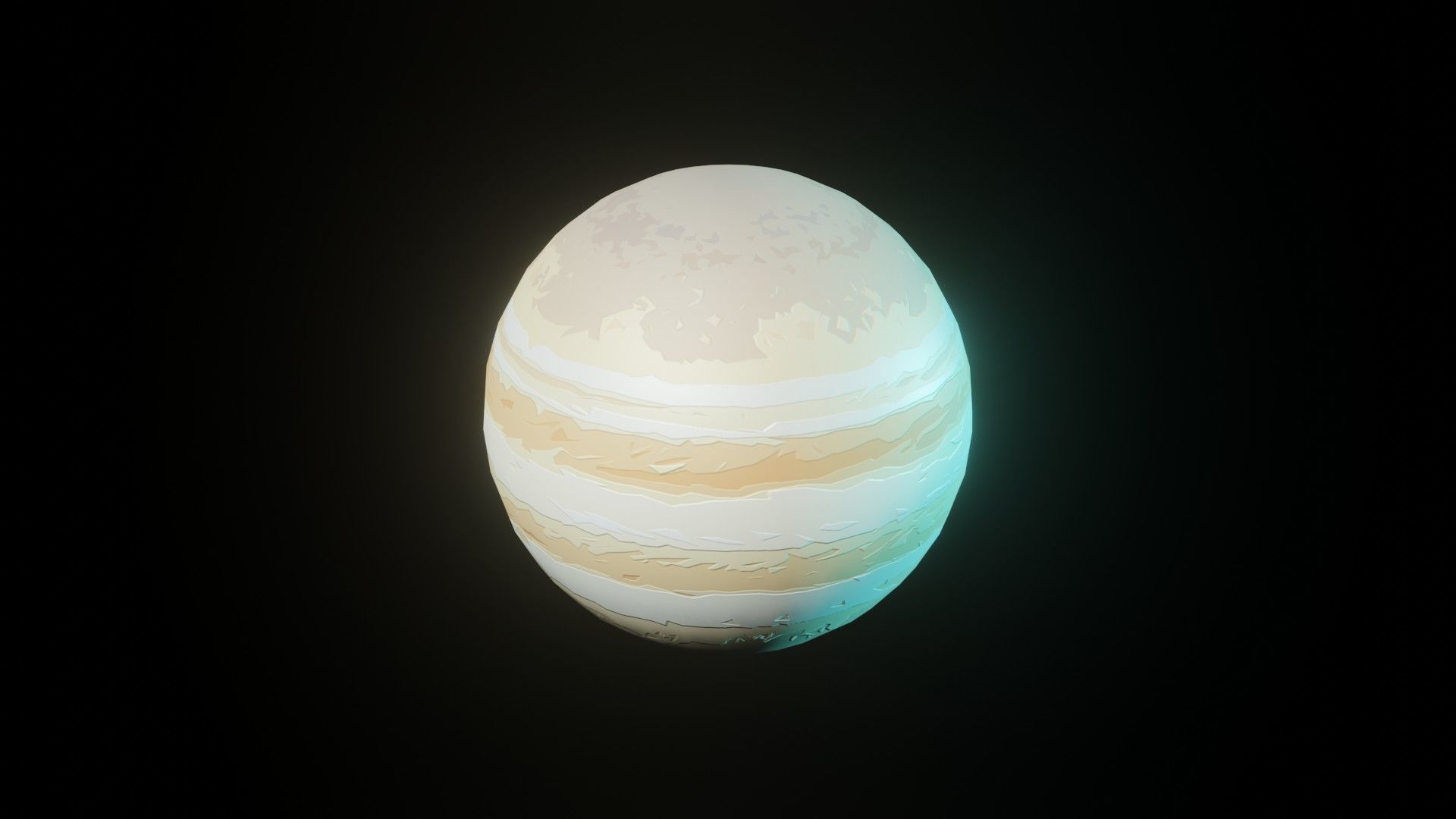 3D model Stylized Planet Jupiter 3D Model 2k 4k 8k Textures VR / AR ...