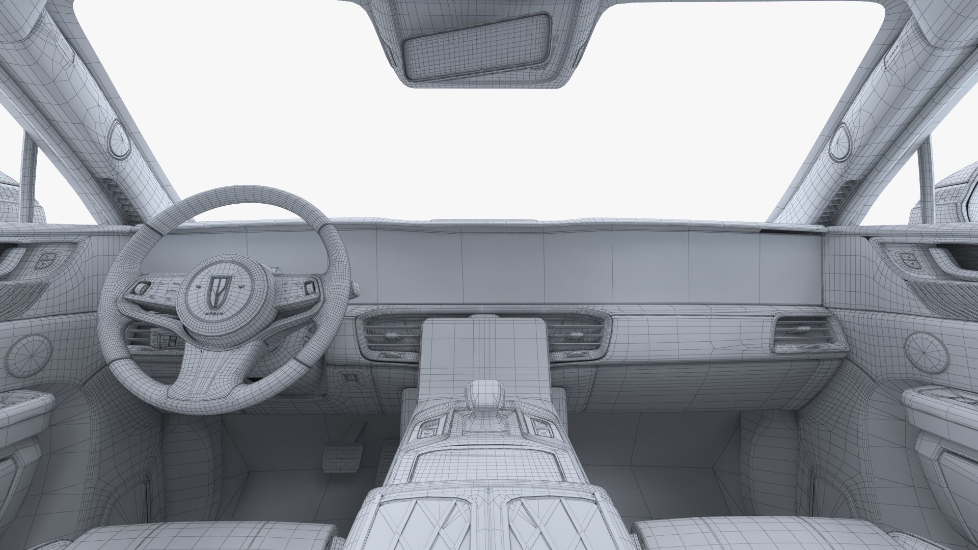 FAW Hongqi E-HS9 EV 2022 With interior 3D model animated rigged | CGTrader