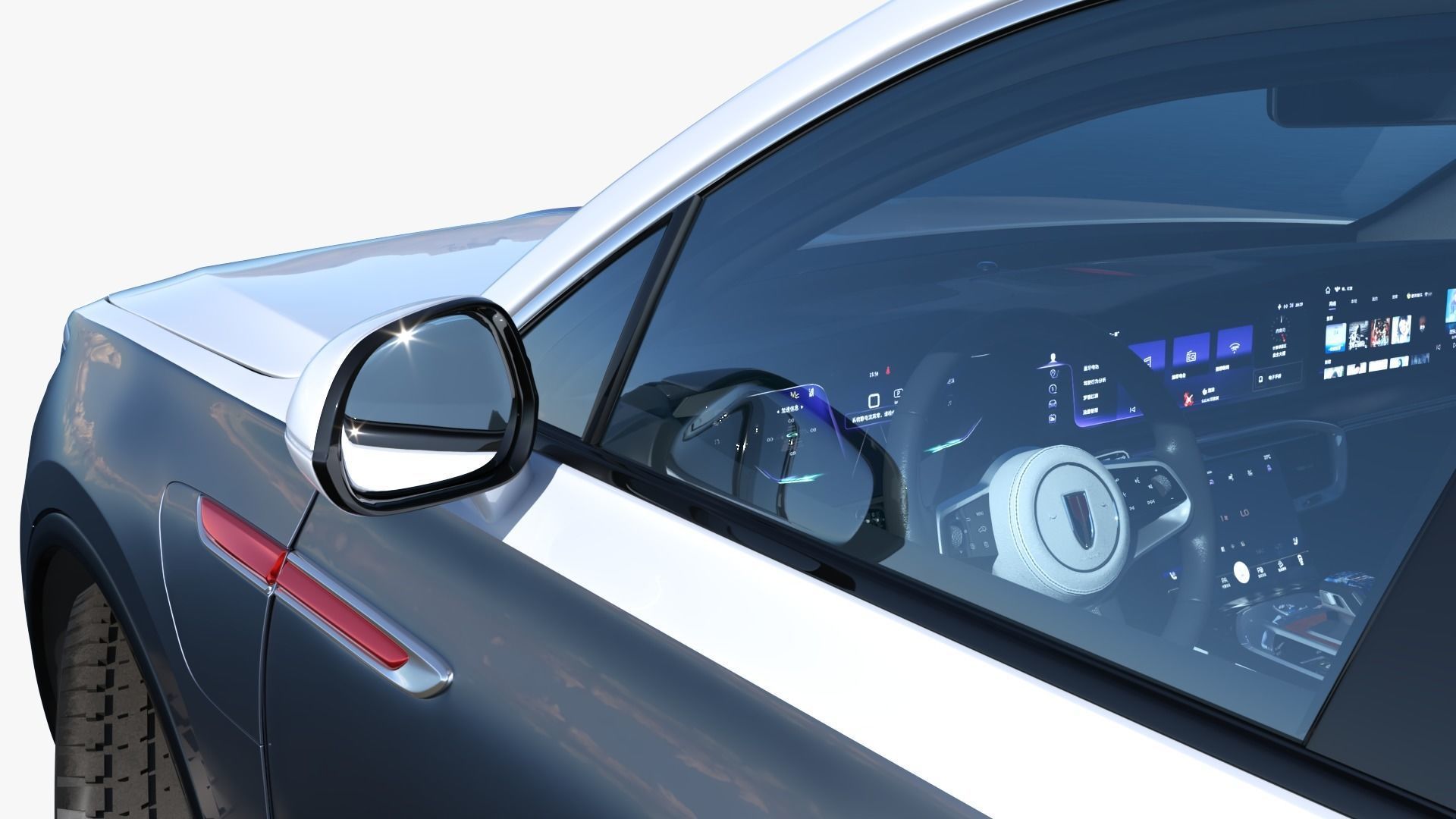 FAW Hongqi E-HS9 EV 2022 With interior 3D model animated rigged | CGTrader