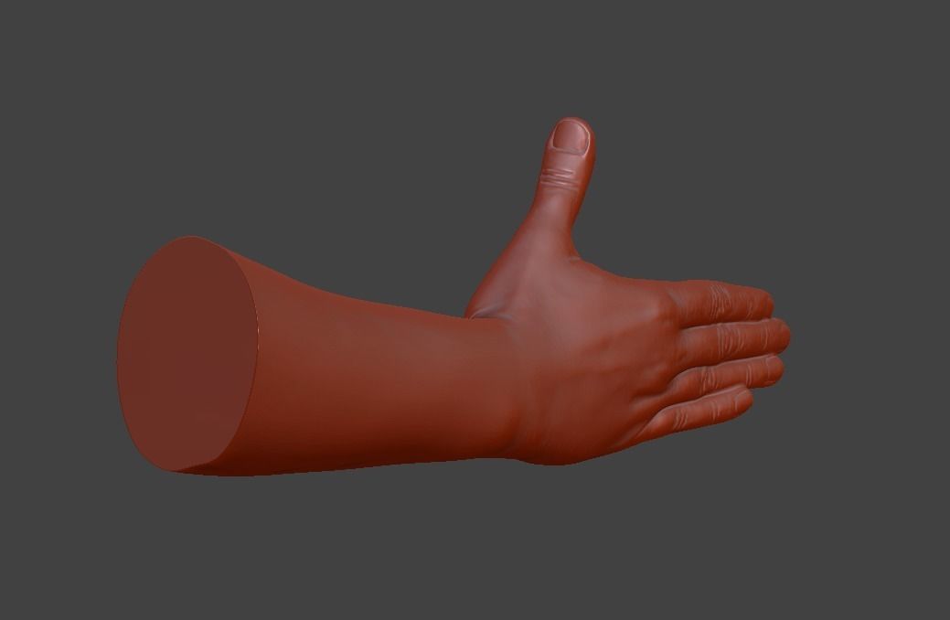 Hii greeting saluted hand 3D model 3D printable | CGTrader