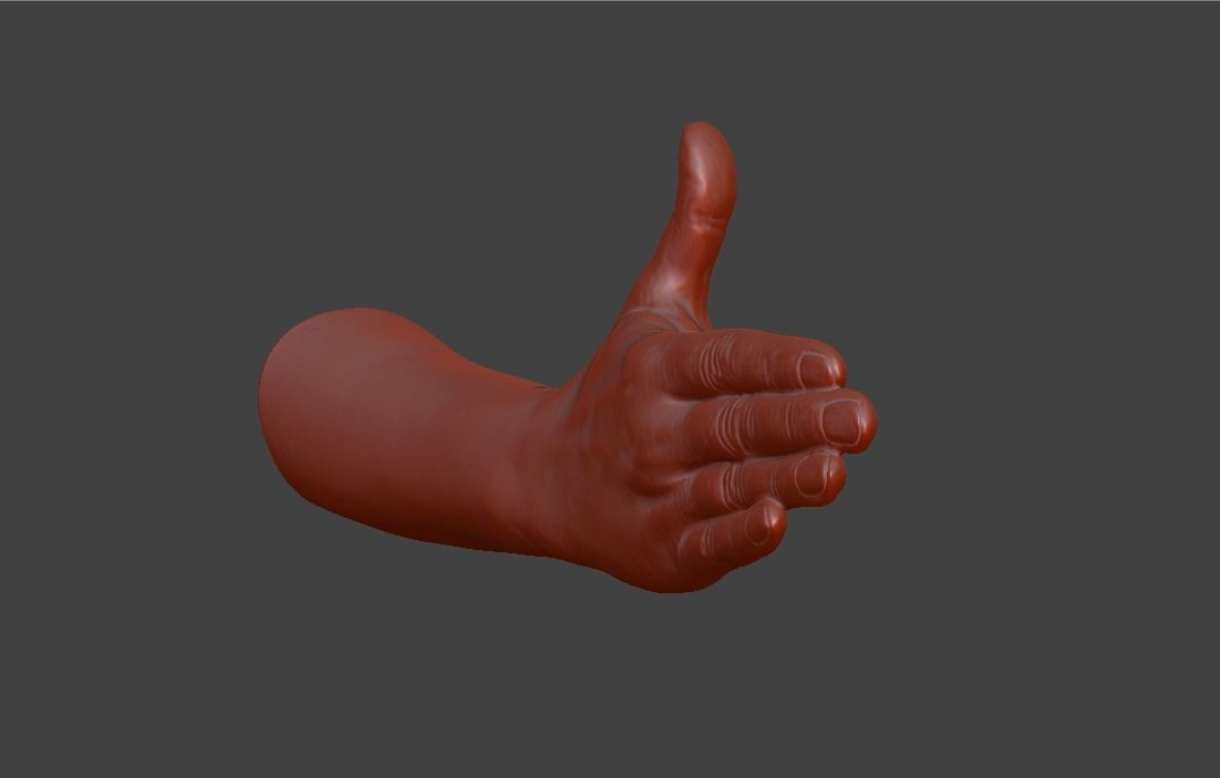 Hii greeting saluted hand 3D model 3D printable | CGTrader