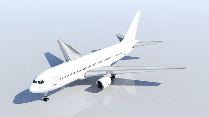 3D model Boeing B 767-200 static Model Low Poly blank VR / AR / low ...