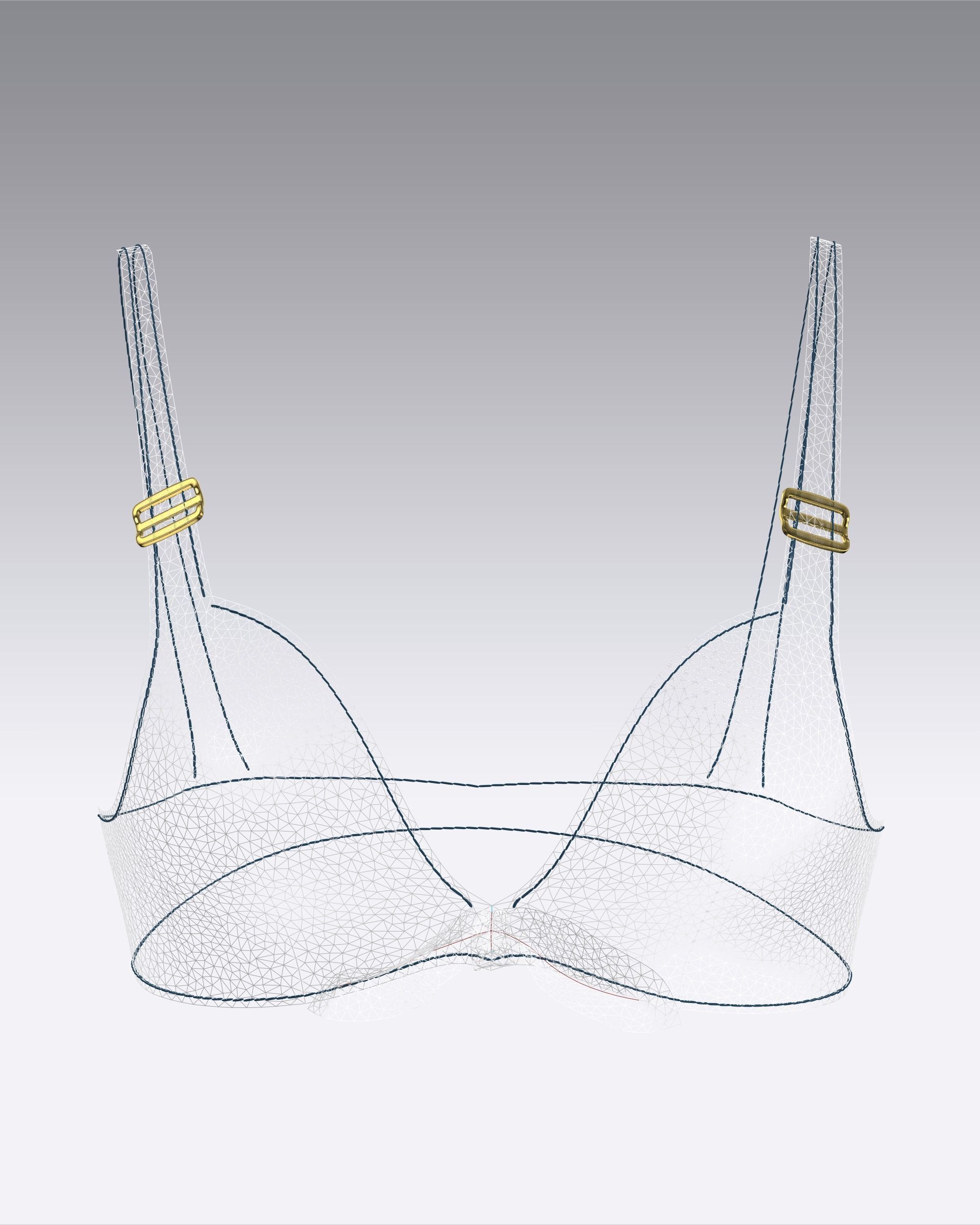 Girls Printed Bra V2 3D model | CGTrader