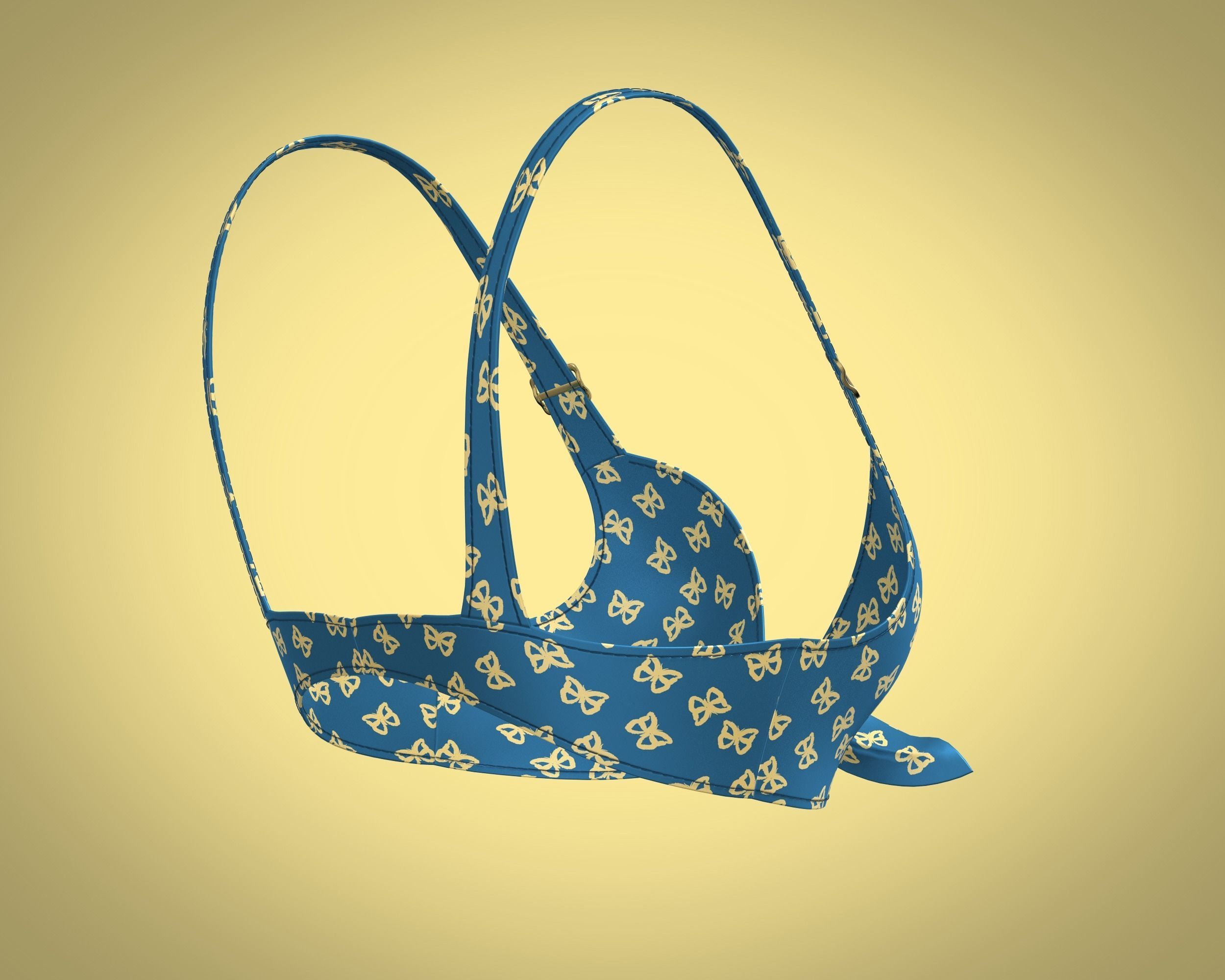 Girls Printed Bra V2 3D model | CGTrader
