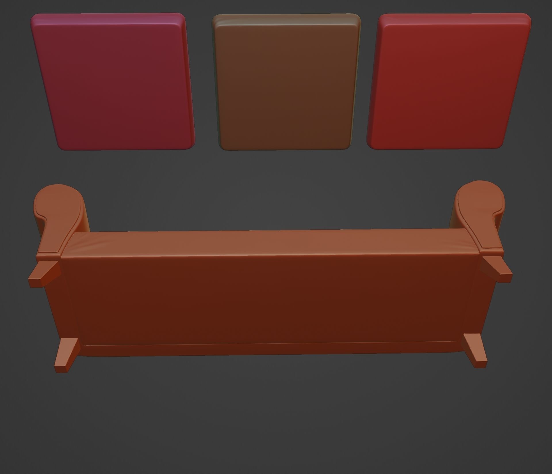 Stylized sofa 3D model 3D printable | CGTrader