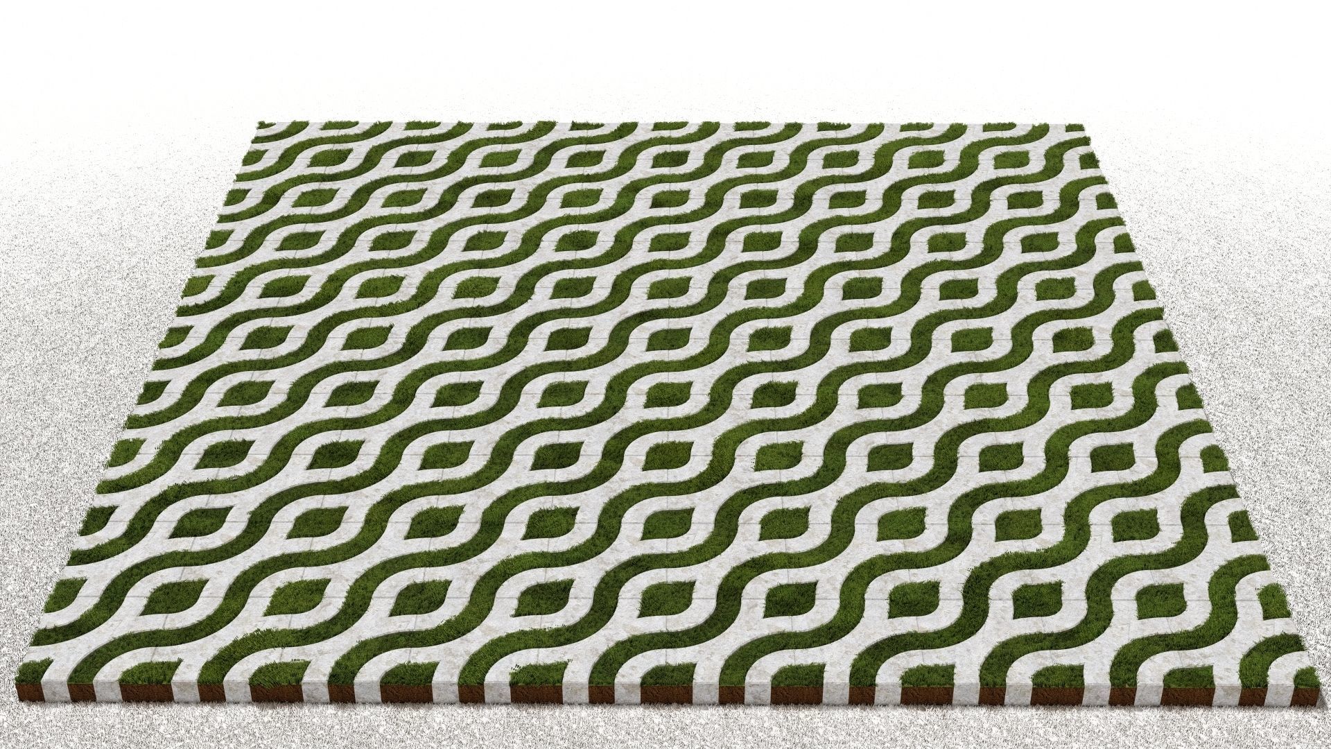 Wavy Grass Paver 3D model | CGTrader