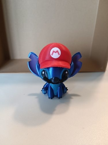 Stitch dressed as Mario 3D model 3D printable | CGTrader