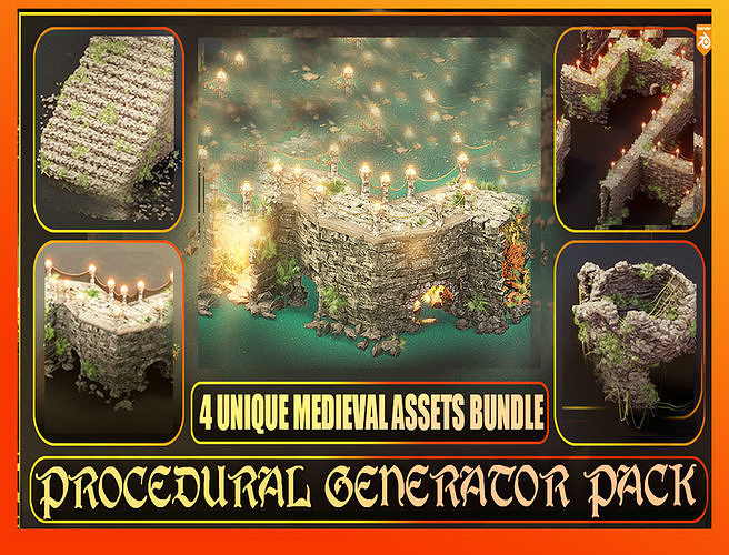 Blender - Medieval Procedural Generators Pack 3D model | CGTrader