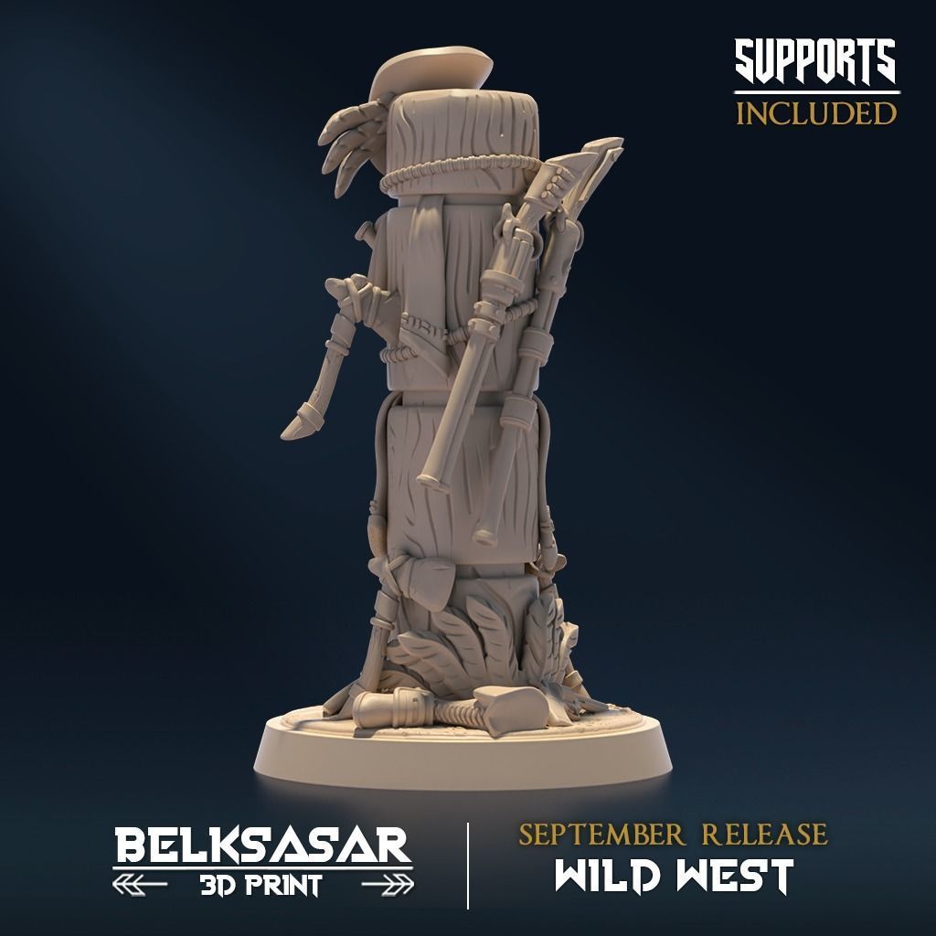 Wild West Totem 3D model 3D printable | CGTrader