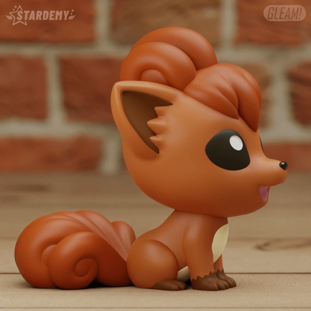 Vulpix Chibi 2 Models Easy to Print Pokemon 3D model 3D printable ...