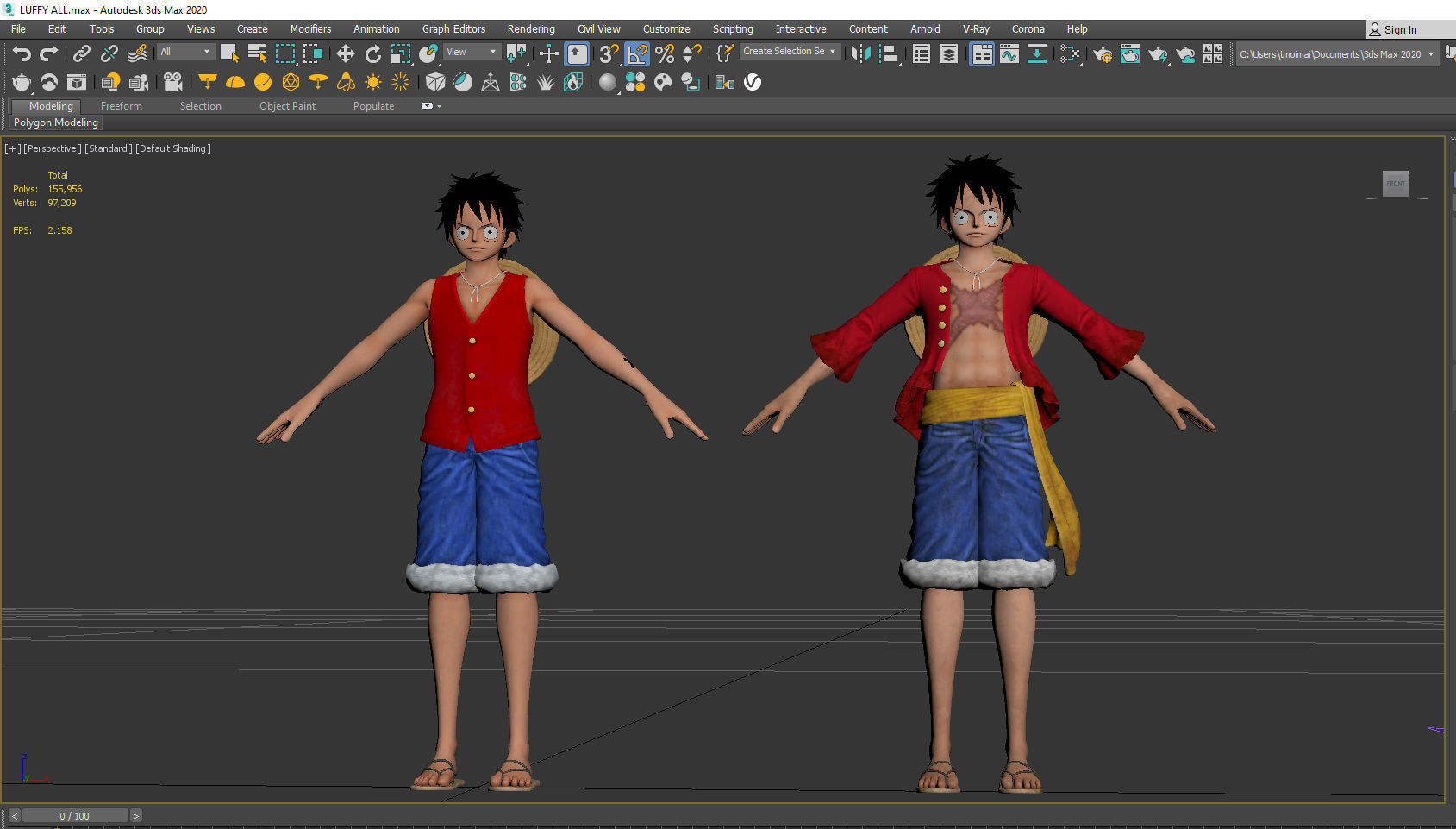 3D model LUFFY - ONE PIECE - CHARACTER VR / AR / low-poly | CGTrader