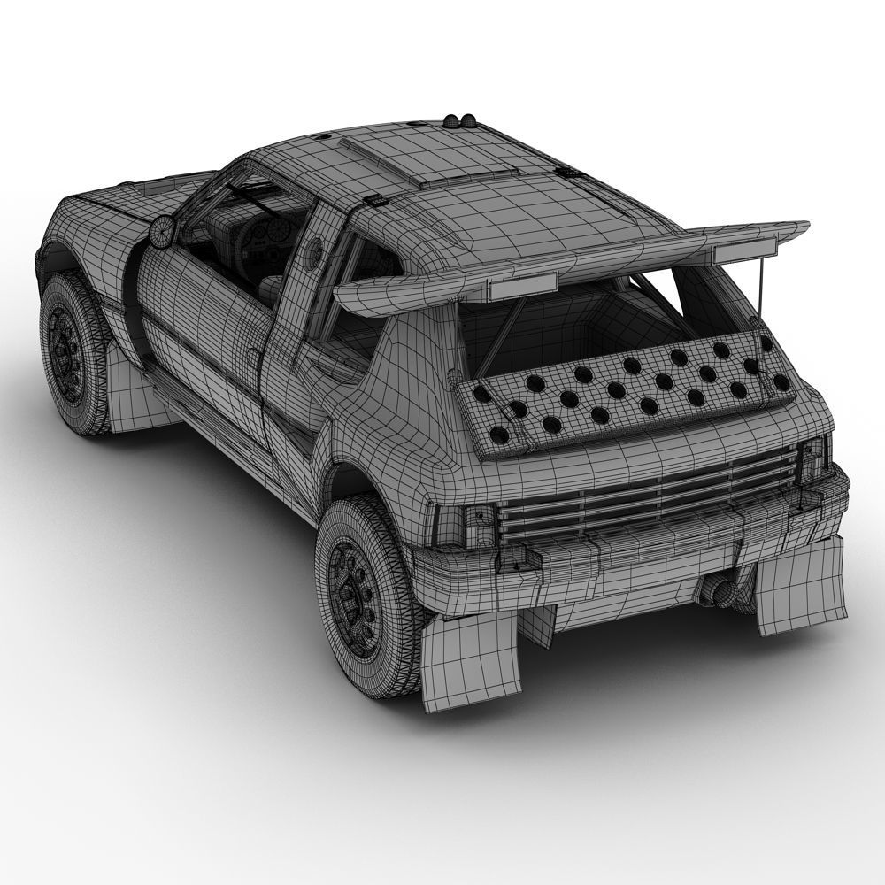 Peugeot 205 T16 Grand Raid 3D model | CGTrader