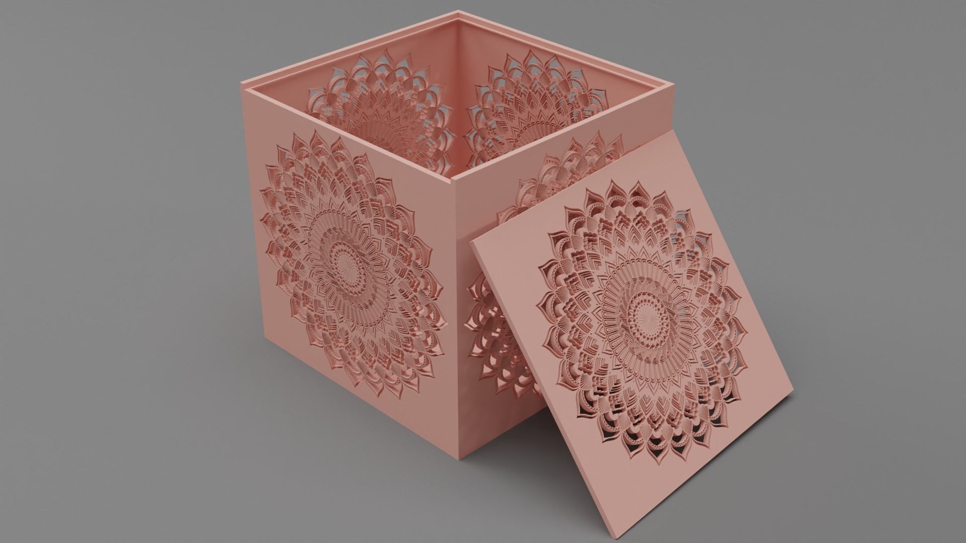 Mandala Ornament Box 3D model | CGTrader