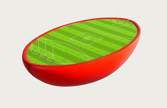 Australia Rules Half Ball And Footie Field 3D model | CGTrader