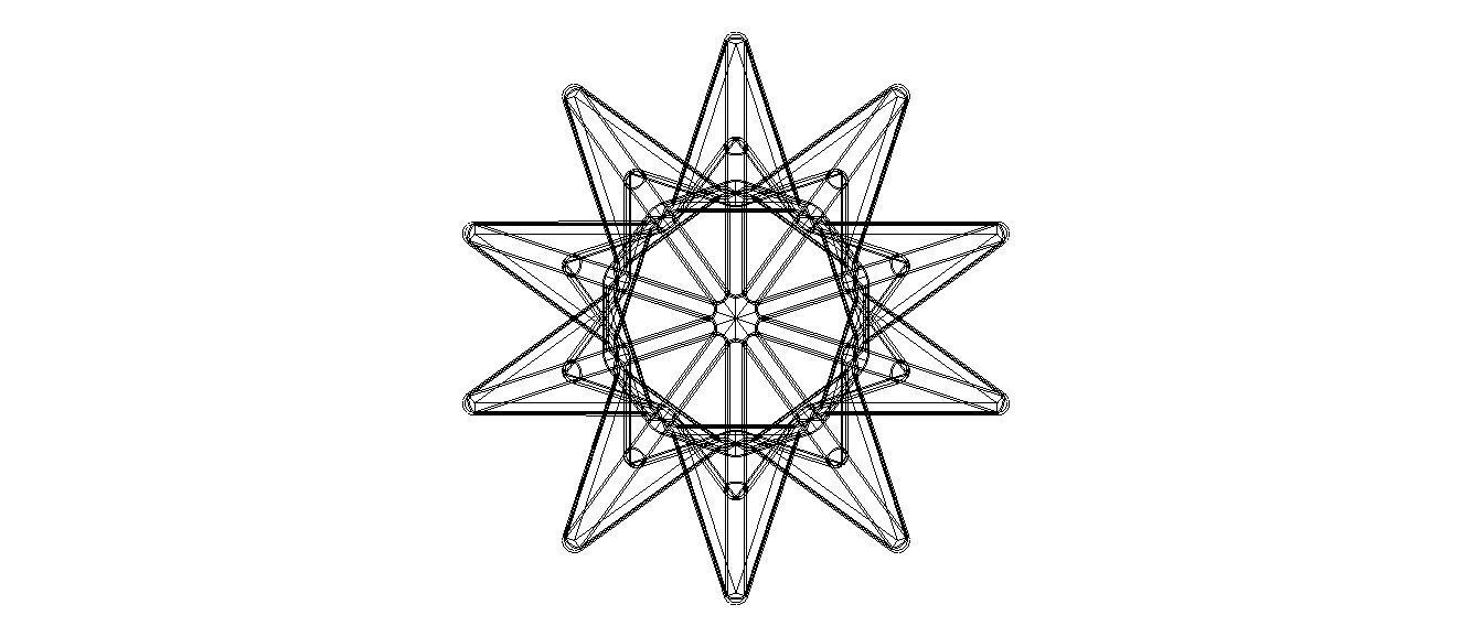 Wireframe Shape Great Stellated Dodecahedron 3D model 3D printable ...