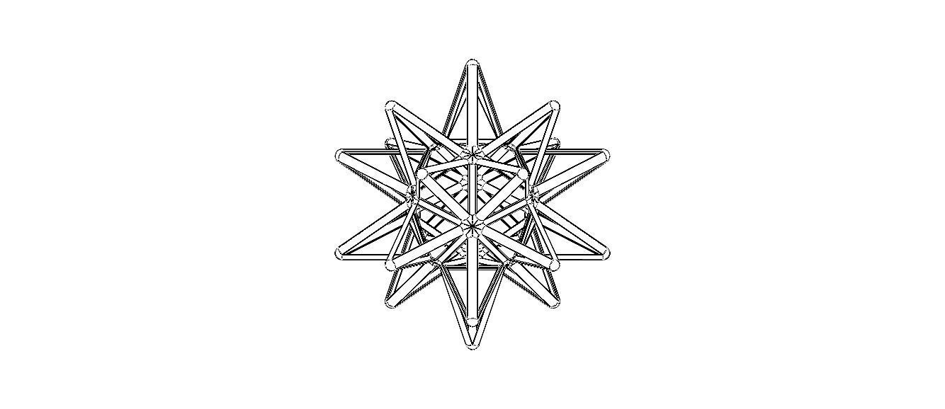 Wireframe Shape Great Stellated Dodecahedron 3D model 3D printable ...