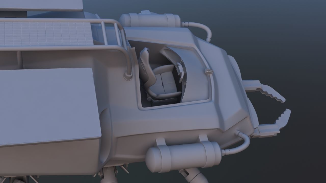 Futuristic Mars Rover 3D model rigged | CGTrader