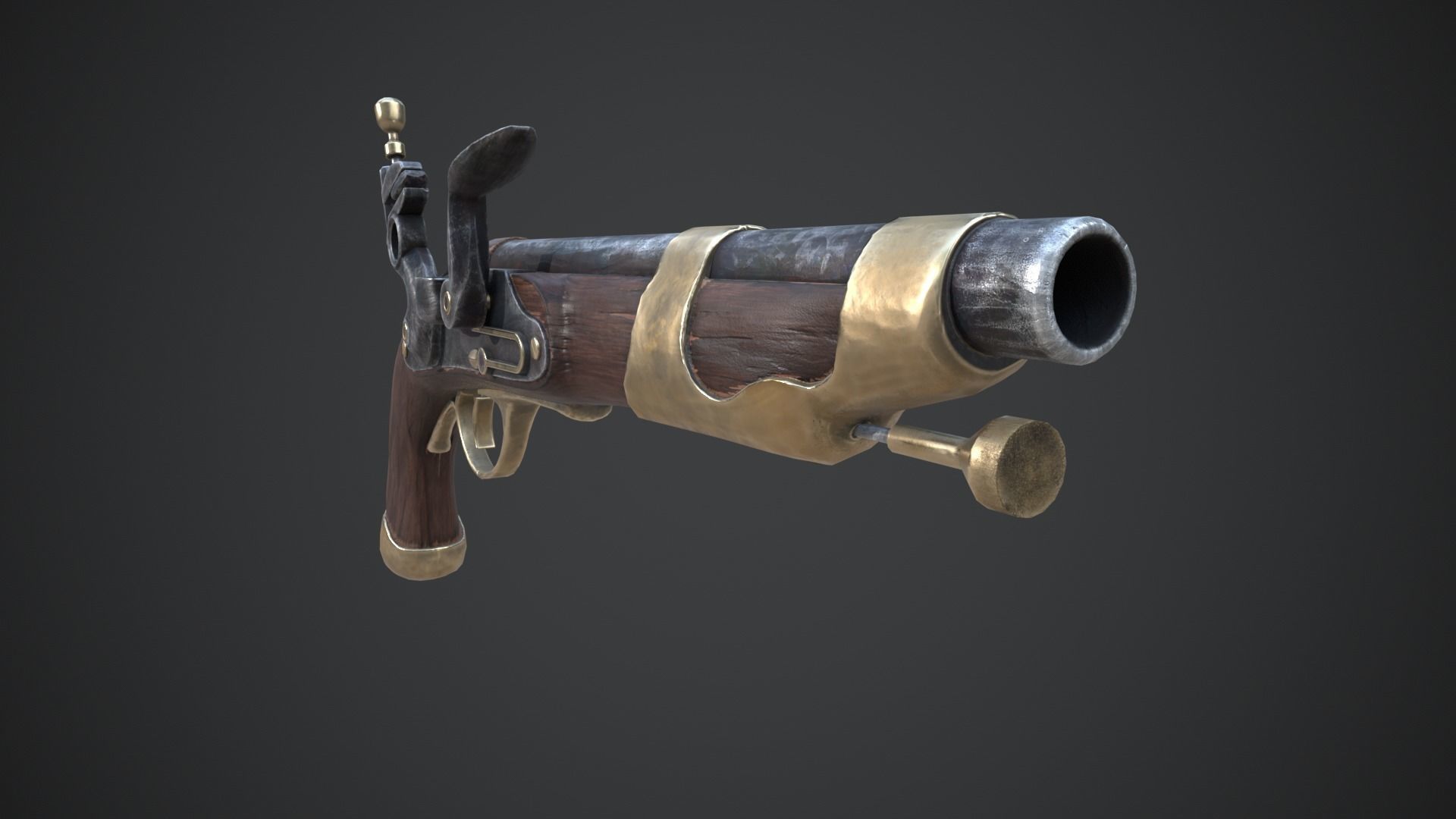 3D model Medieval Pistol VR / AR / low-poly | CGTrader