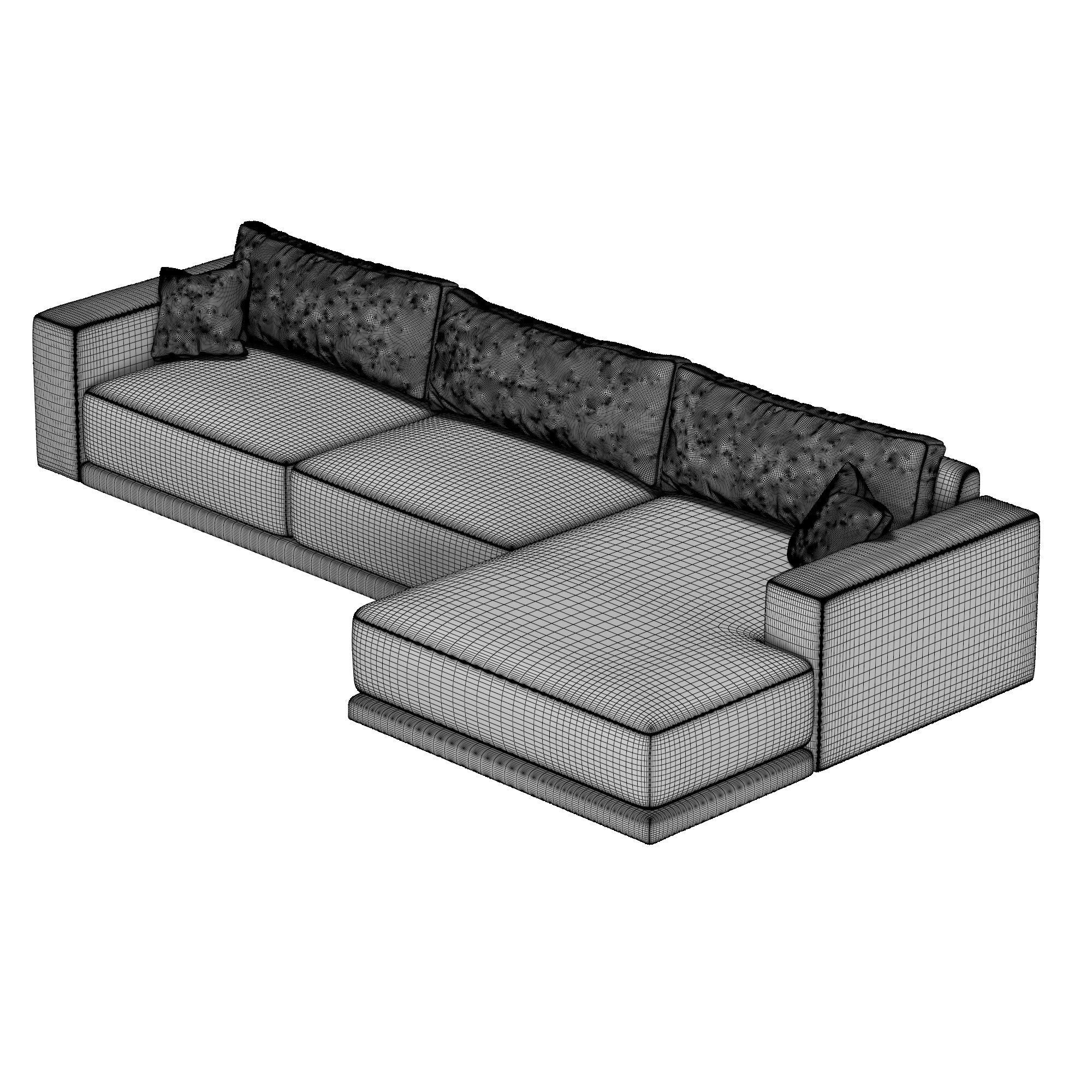 BELLA RIGHT-ARM SOFA-CHAISE SECTIONAL 3D model | CGTrader