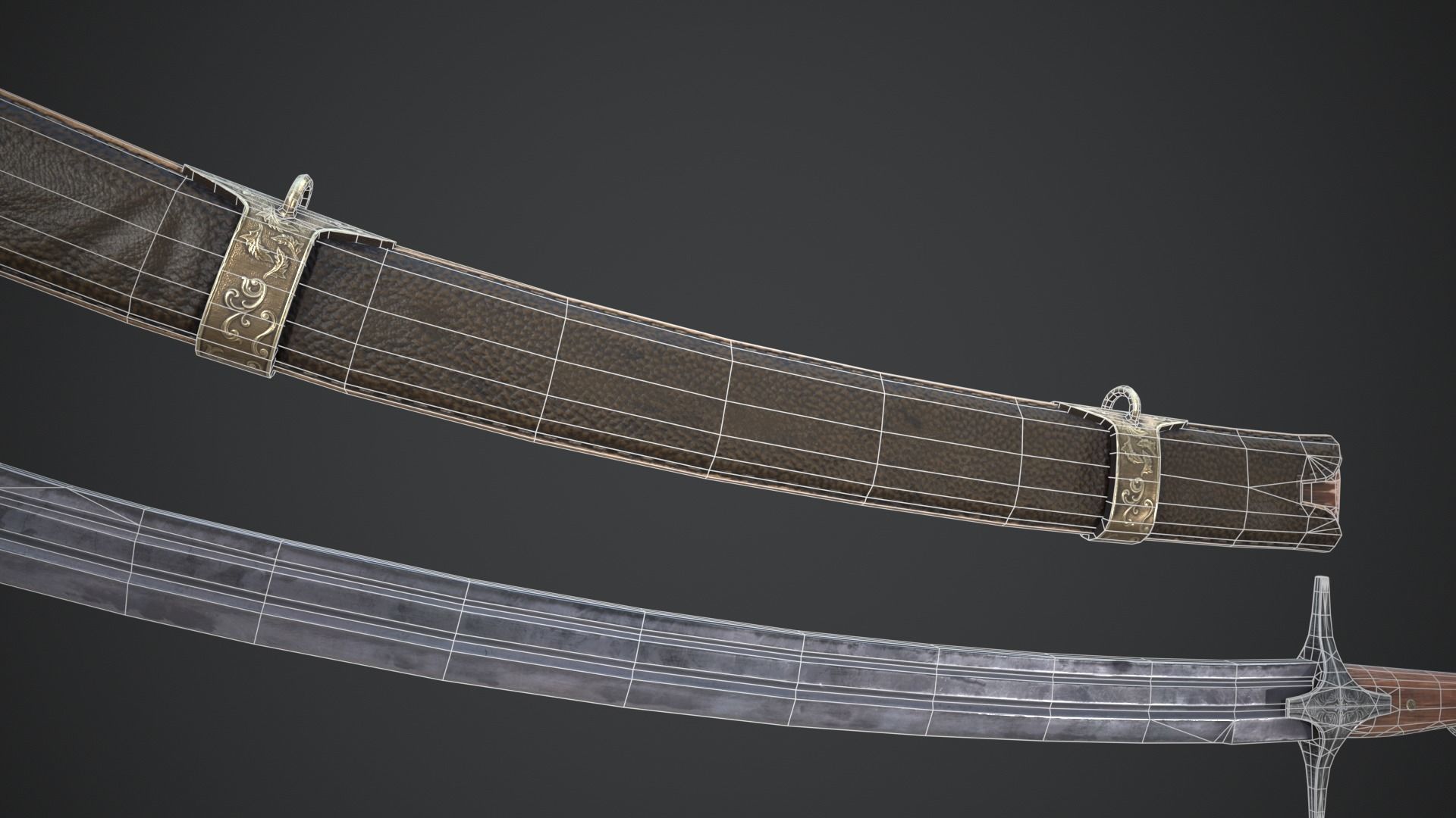 3D model Medieval Saber VR / AR / low-poly | CGTrader