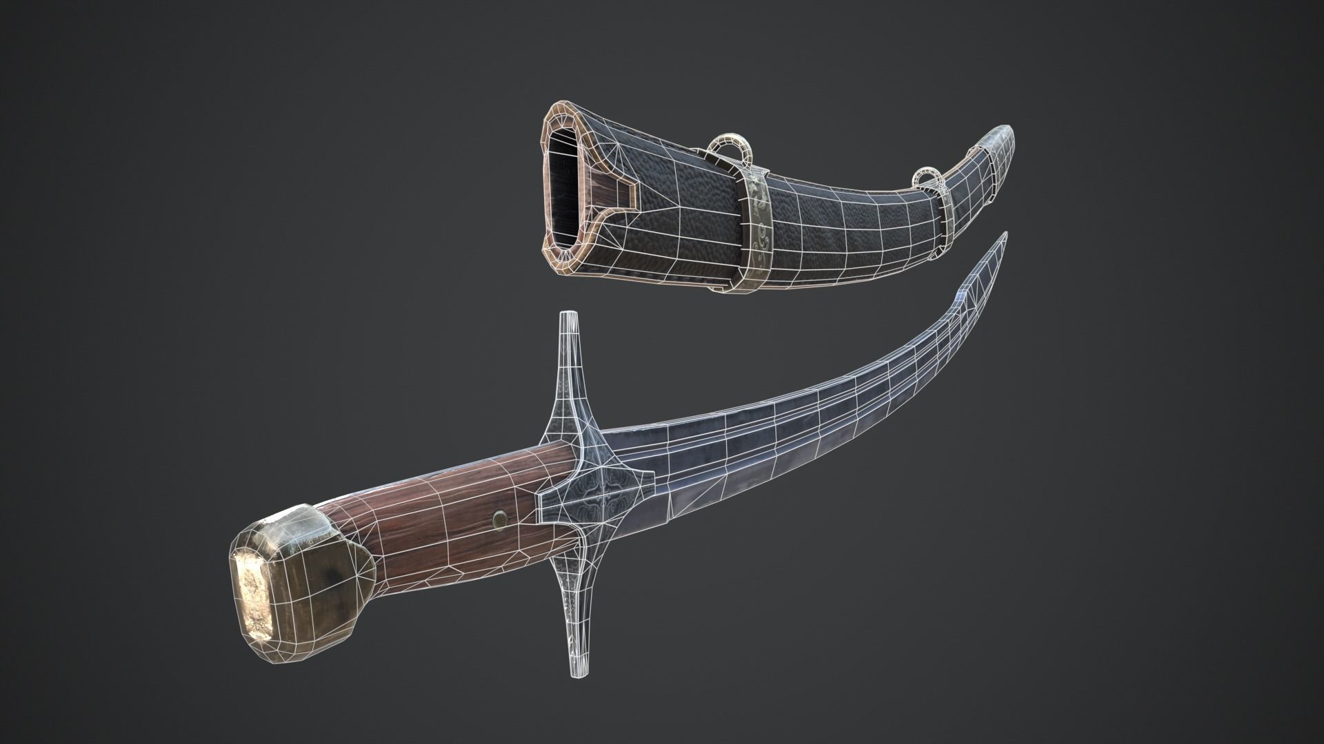 3D model Medieval Saber VR / AR / low-poly | CGTrader