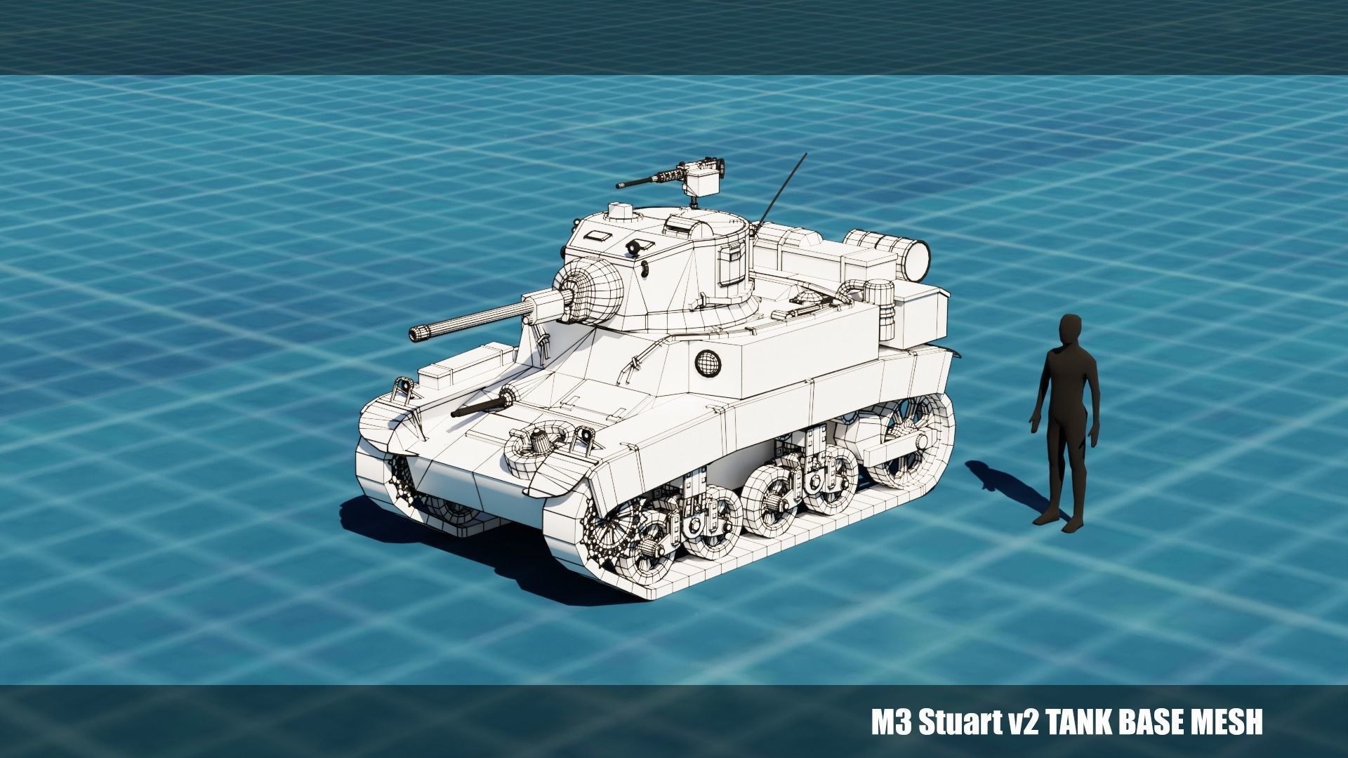 3D model 43 Tanks Base Mesh VR / AR / low-poly | CGTrader