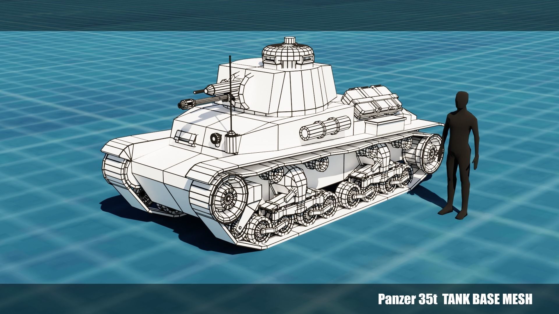3D model 43 Tanks Base Mesh VR / AR / low-poly | CGTrader