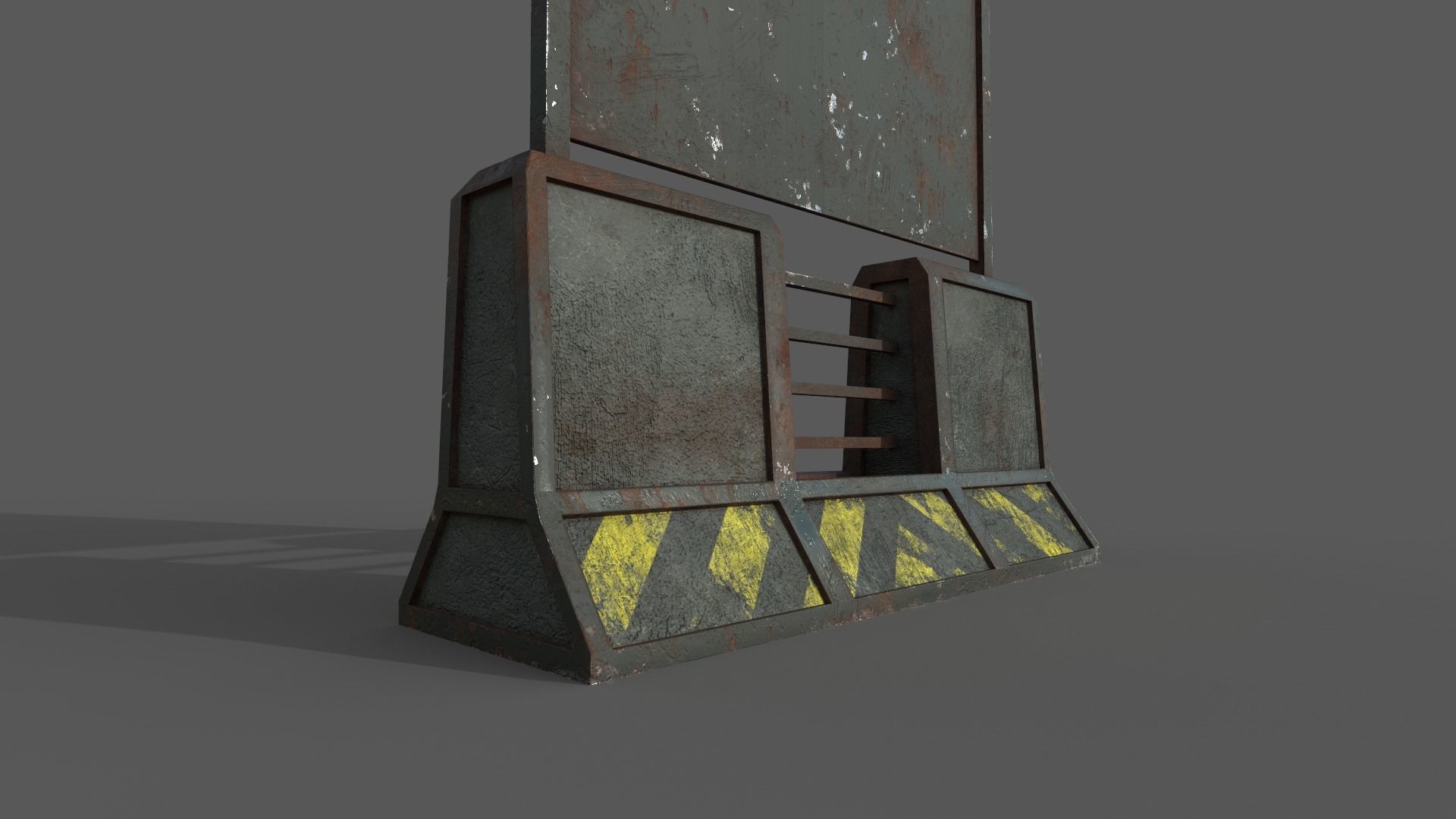 Concrete RoadBlock Barrier Barricade 3D model | CGTrader