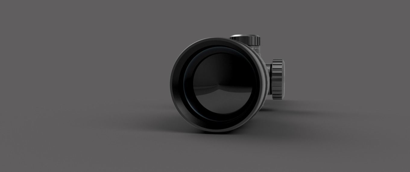 Optical scope X20 power 3D model rigged | CGTrader