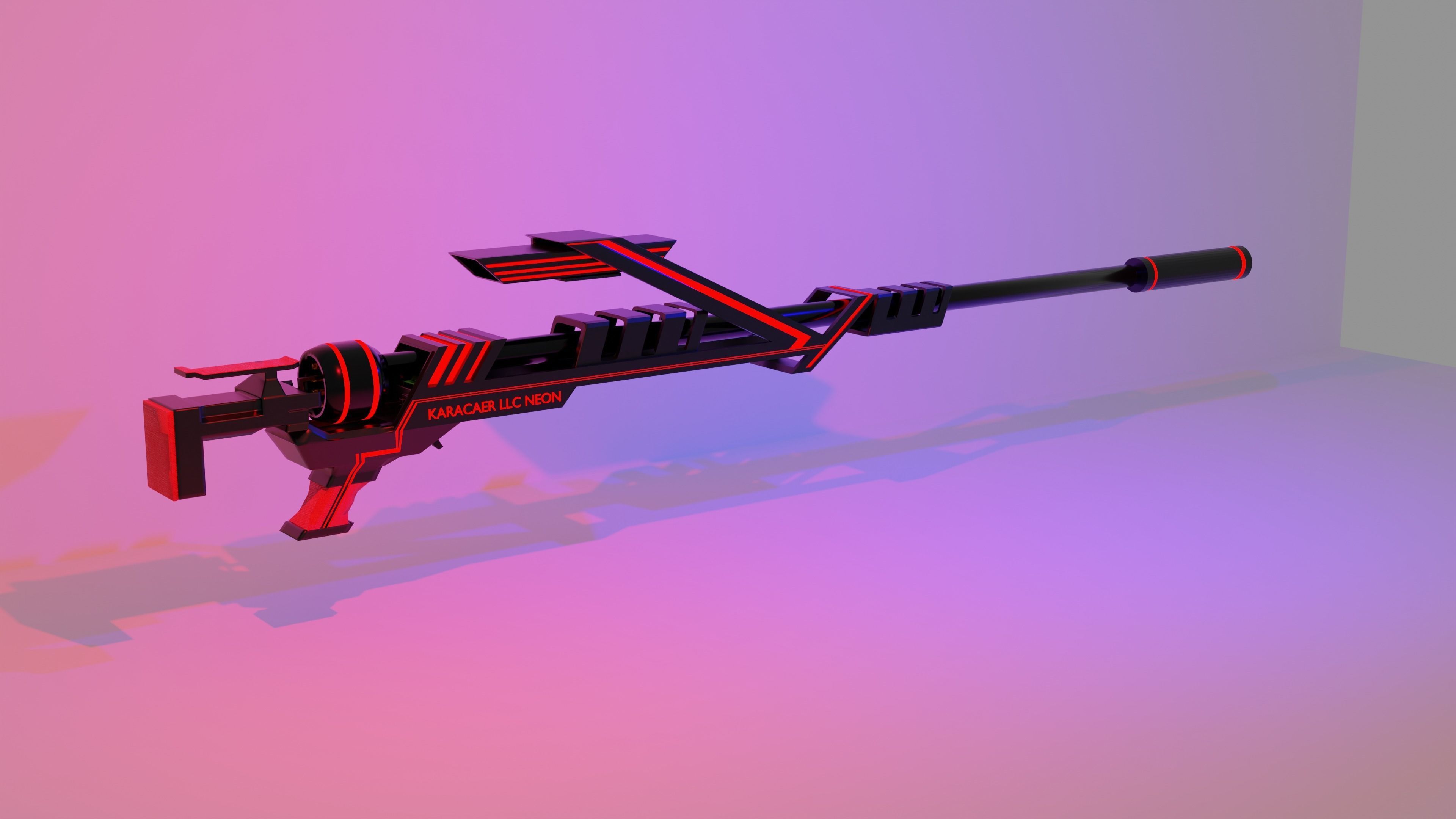 sniper rifle 3D model animated | CGTrader