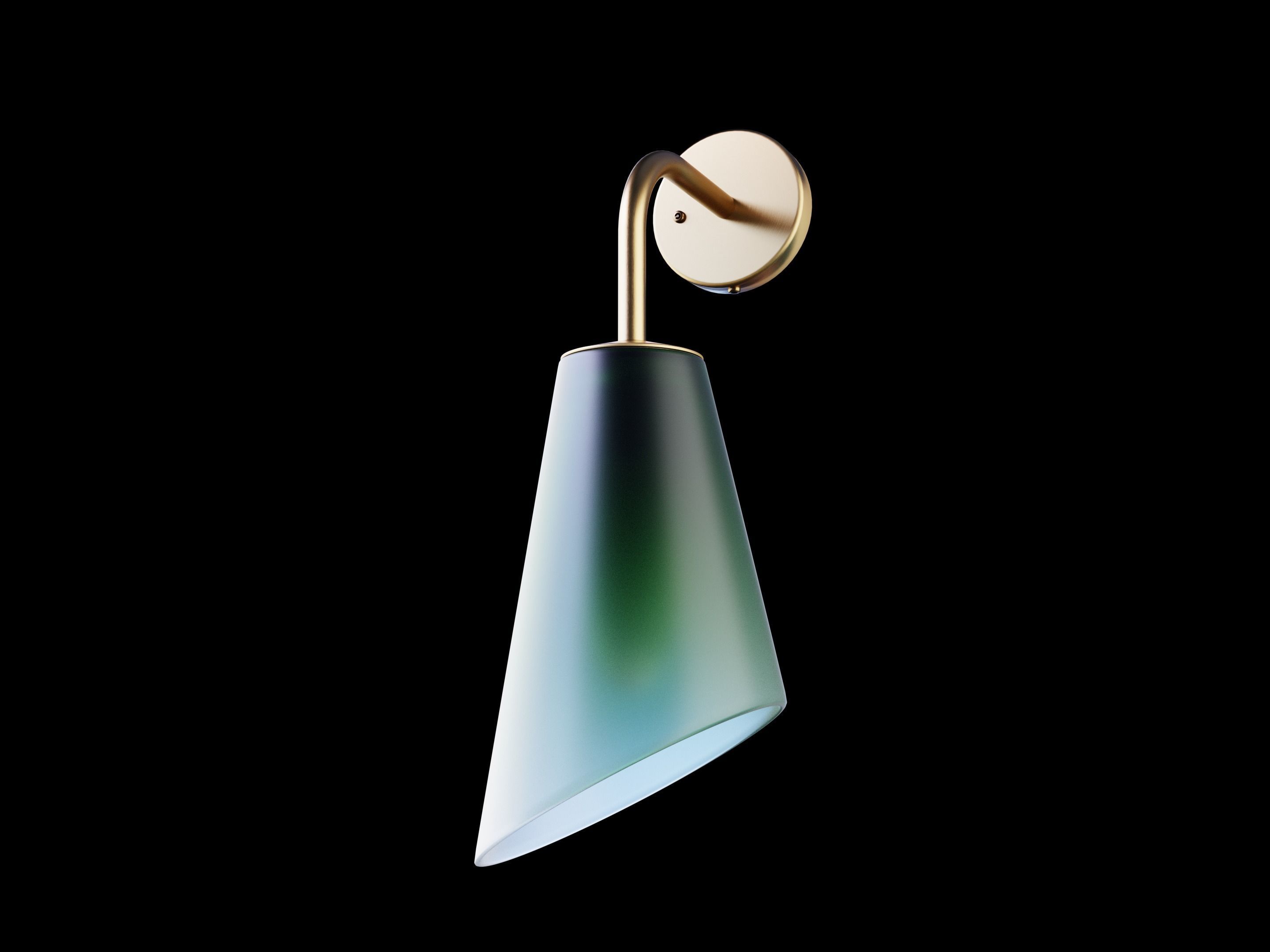 3D model Gradient frosted glass wall lamp VR / AR / low-poly | CGTrader