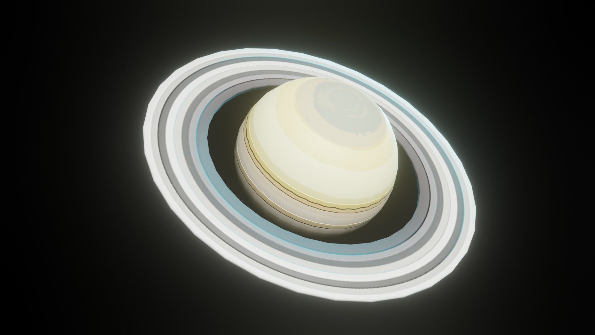 3D model Stylized Planet Saturn 3D Model 2k 4k 8k Textures VR / AR ...