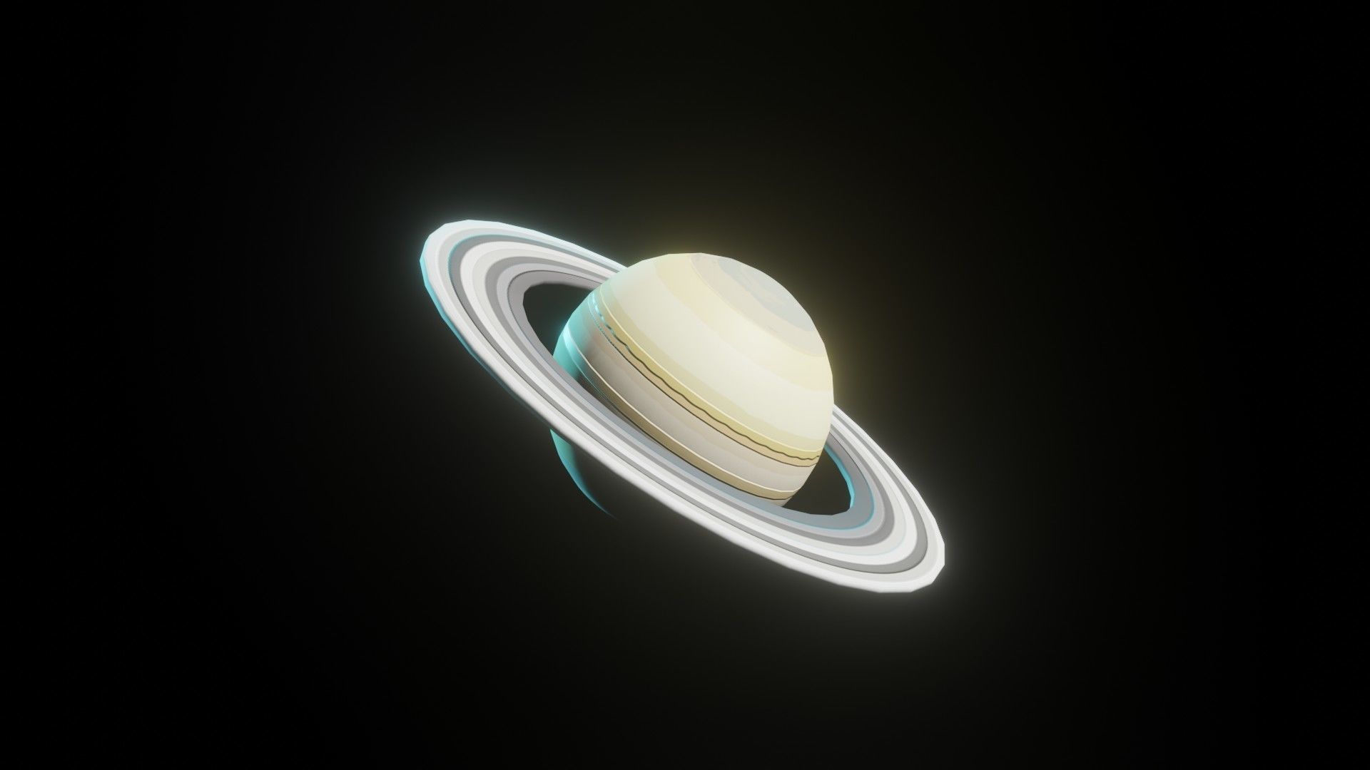 3D model Stylized Planet Saturn 3D Model 2k 4k 8k Textures VR / AR ...