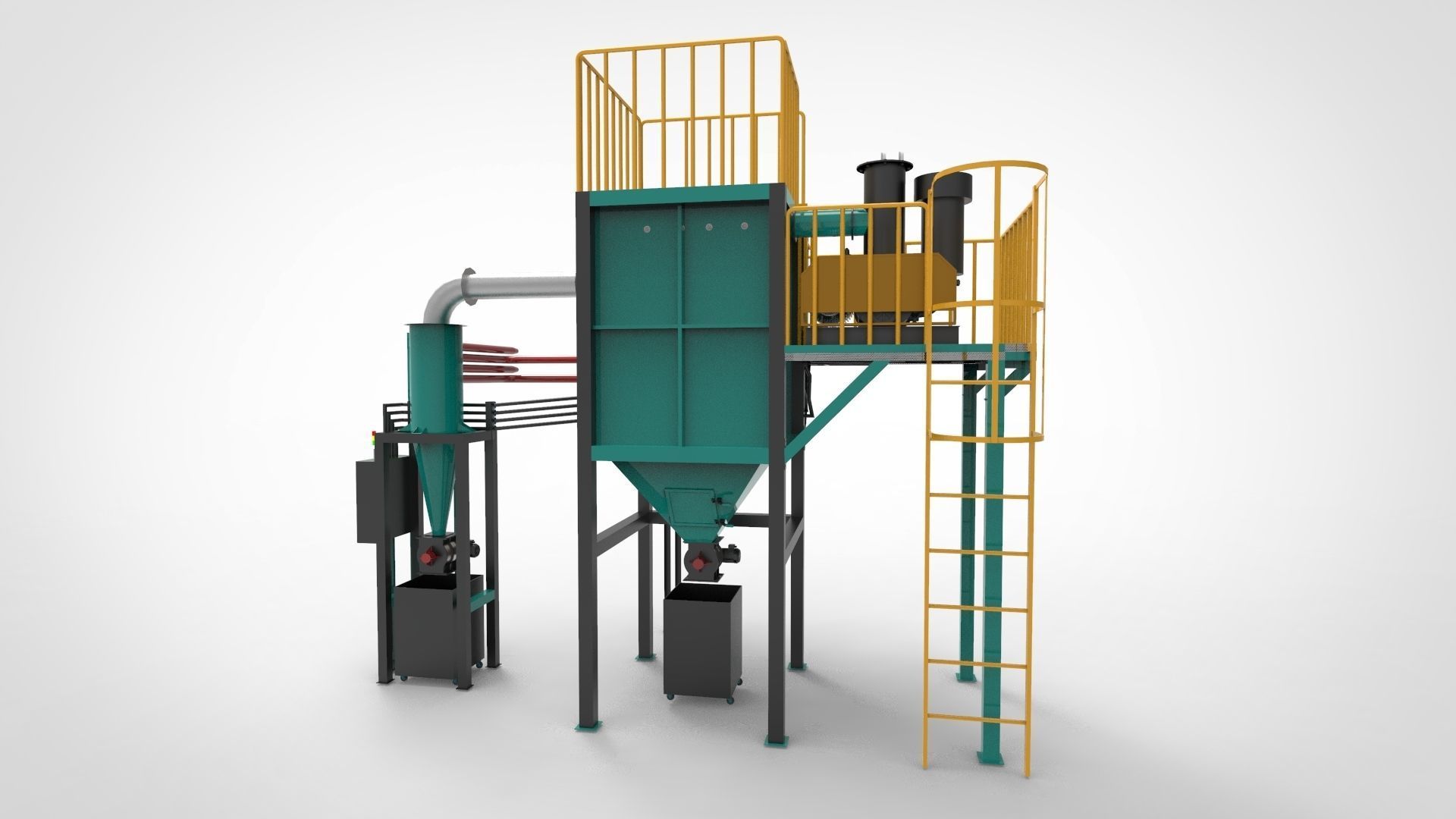 dust collecting system 3D model | CGTrader