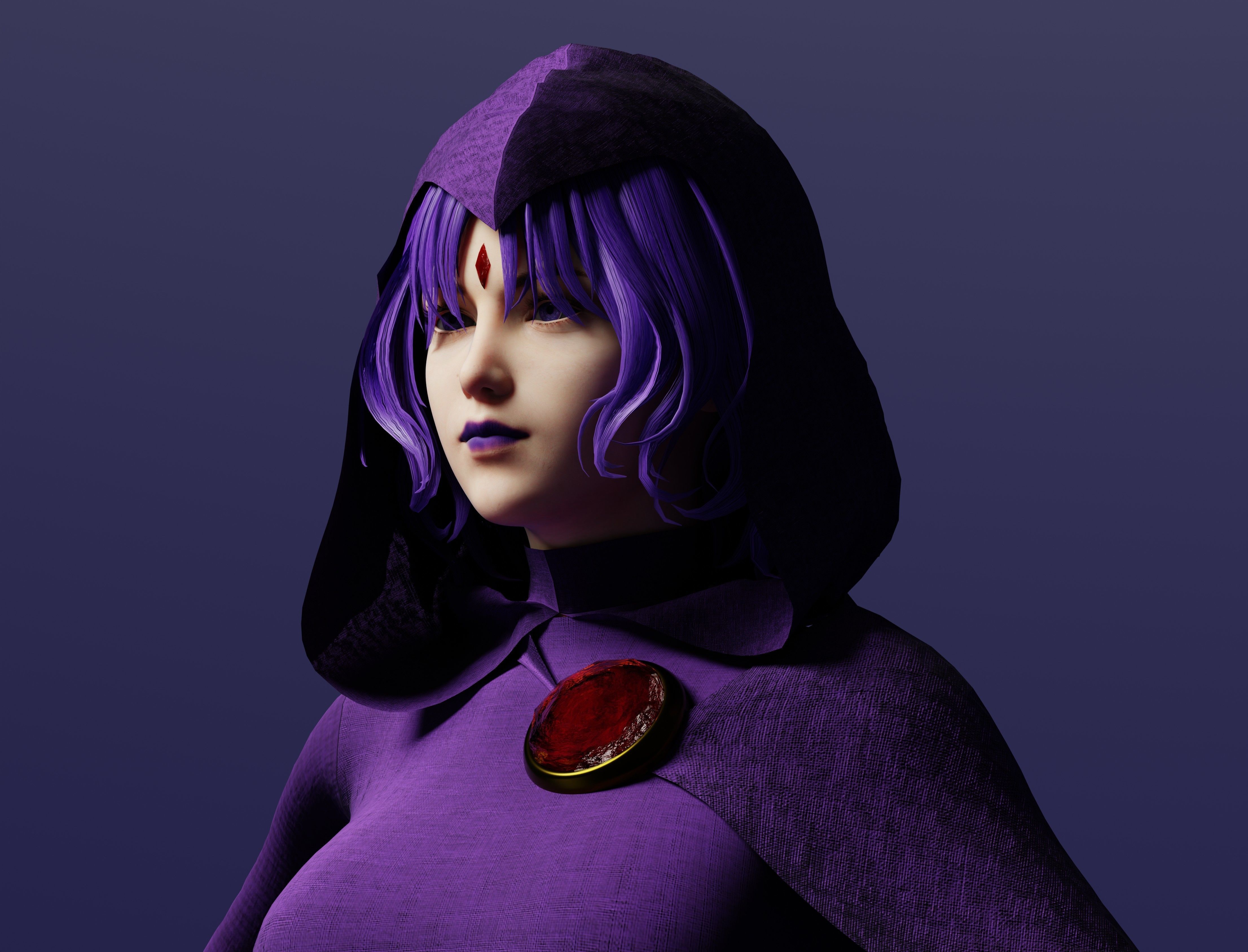 Raven - Teen Titans 3D model rigged | CGTrader