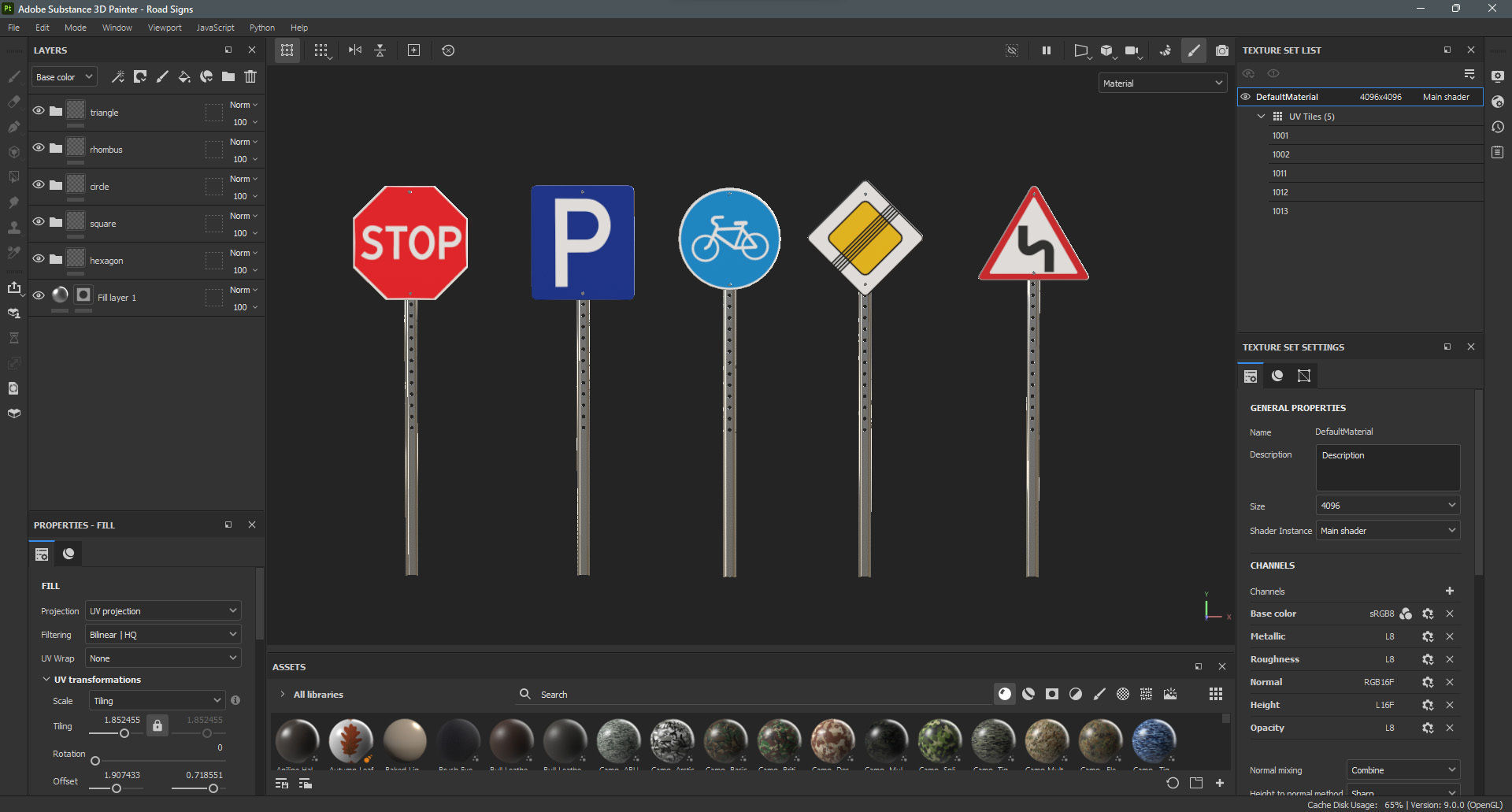 3D model Traffic Road Signs Set 01 VR / AR / low-poly | CGTrader