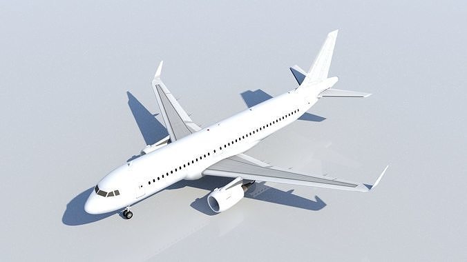 3D model Airbus A320ceo CFM Winglets Low Poly 3k Static Blank VR / AR ...