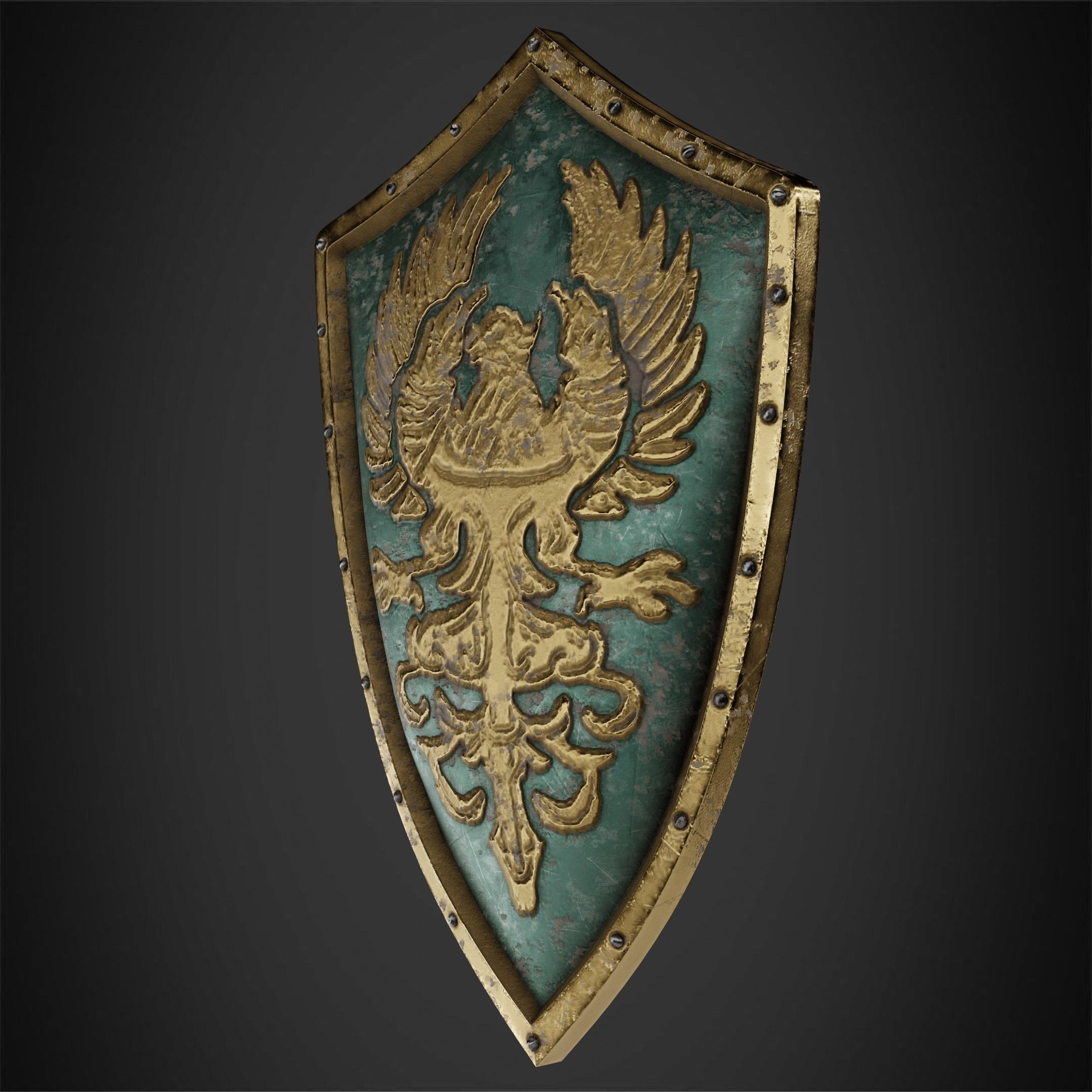 Dark Souls Faraam Golden Wing Shield for Cosplay 3D model 3D printable ...
