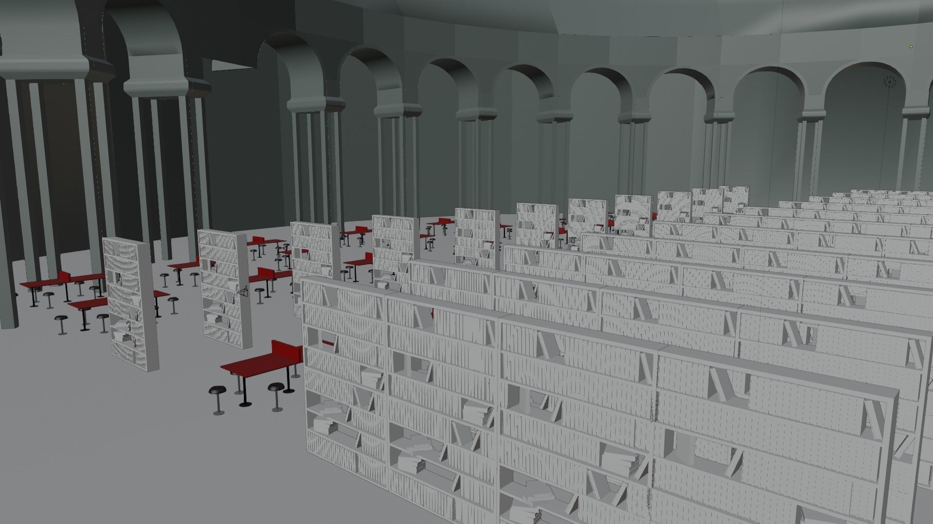 3D model Library Interior VR / AR / low-poly | CGTrader