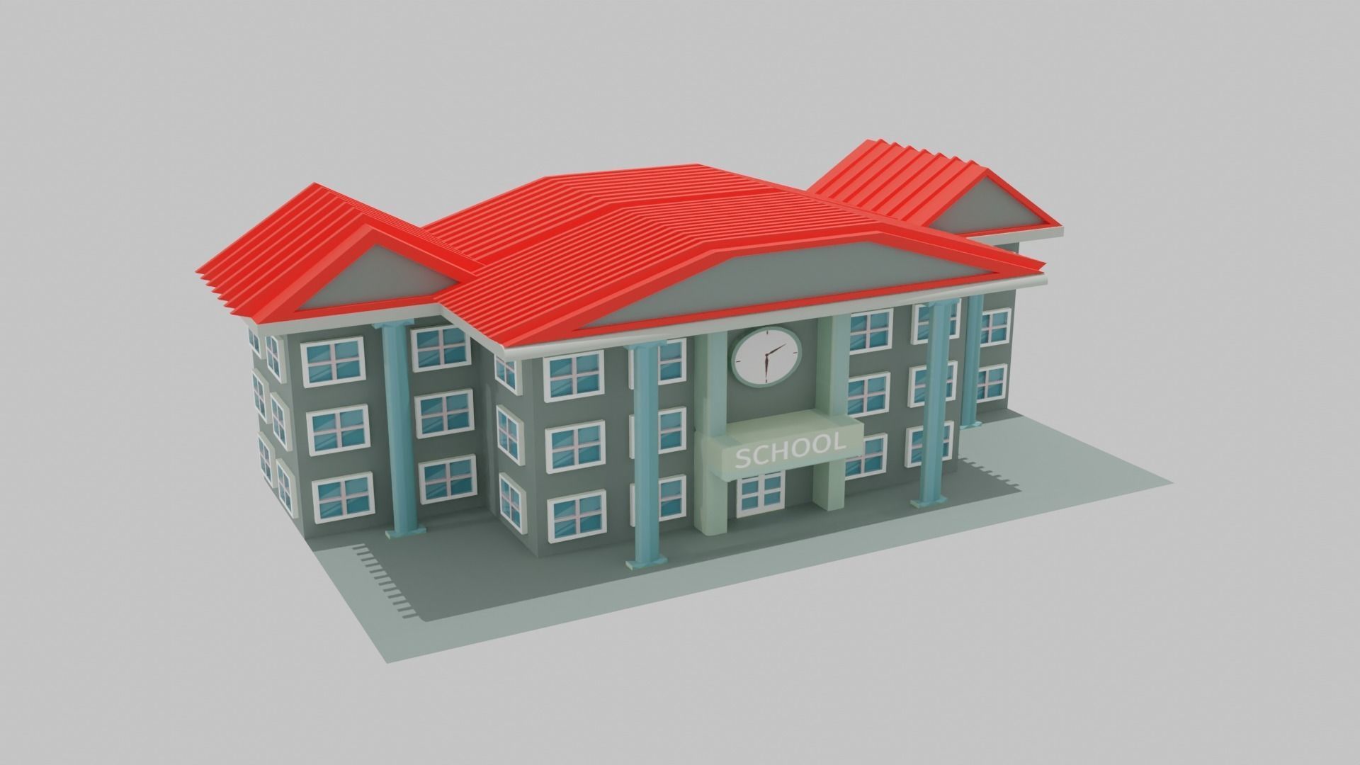3D model School VR / AR / low-poly | CGTrader