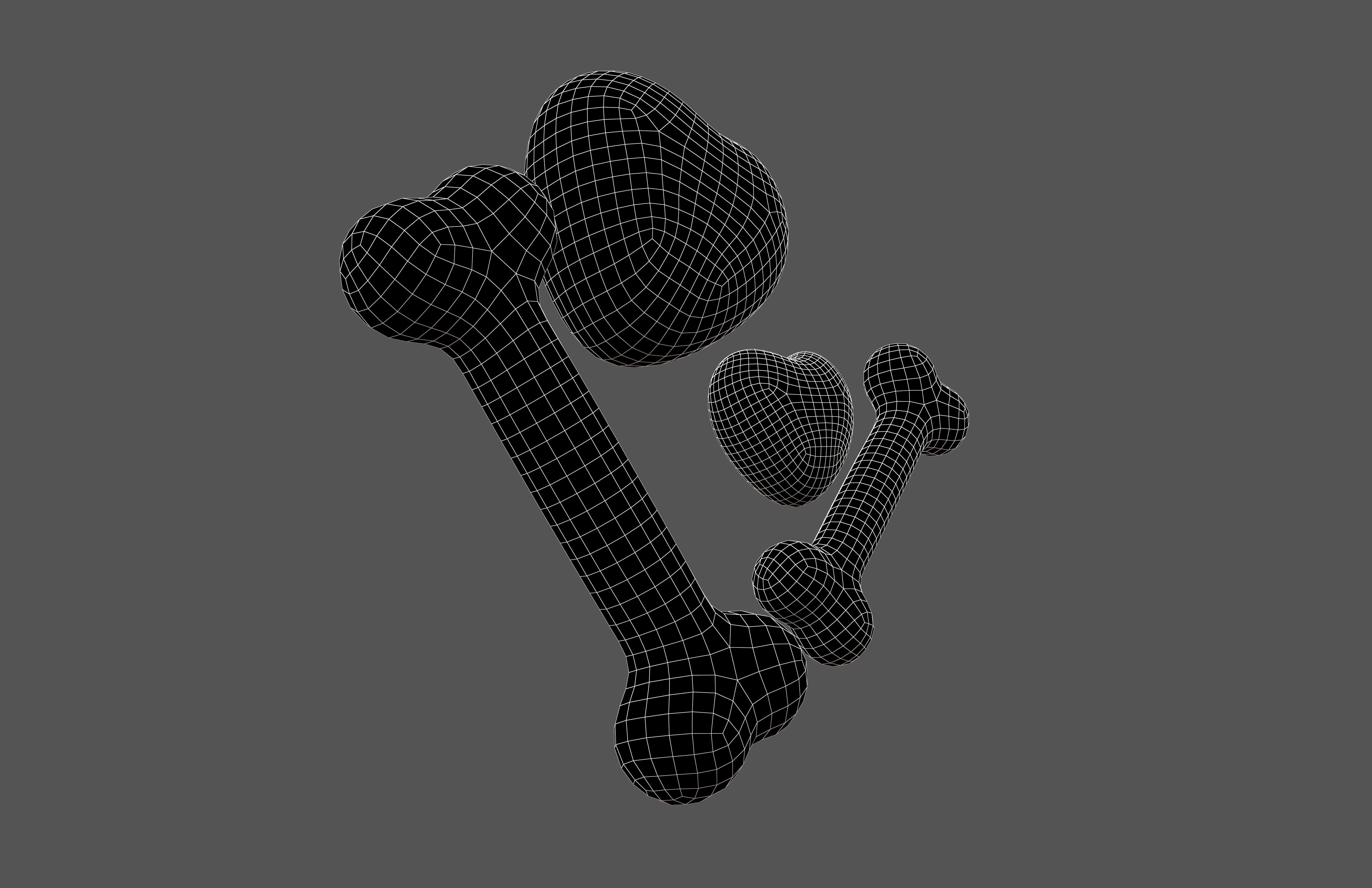 3D model Bone with Heart v1 010 VR / AR / low-poly | CGTrader