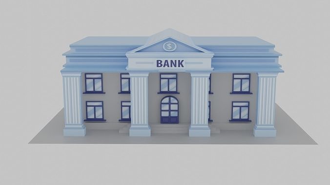3D model Bank Building VR / AR / low-poly | CGTrader