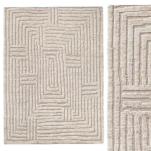 MALLAVI WOOL RUG 3D model | CGTrader