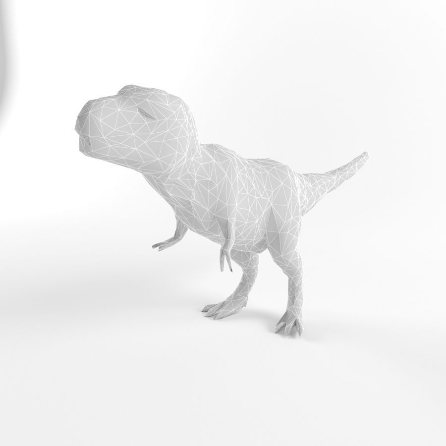 3D model Low Poly T Rex Tyrannosaurus Prehistoric Dinosaur VR / AR ...