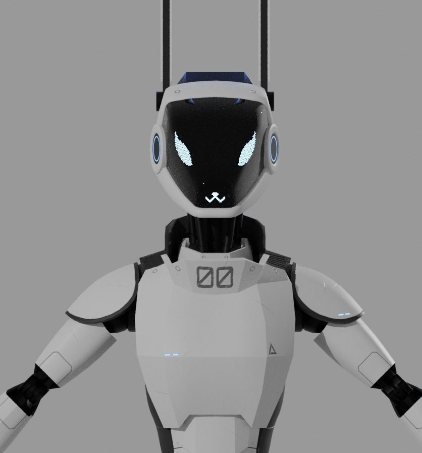 3D model F1L-00 aka Filo Robot model for animation NSFW and SFW VR / AR ...