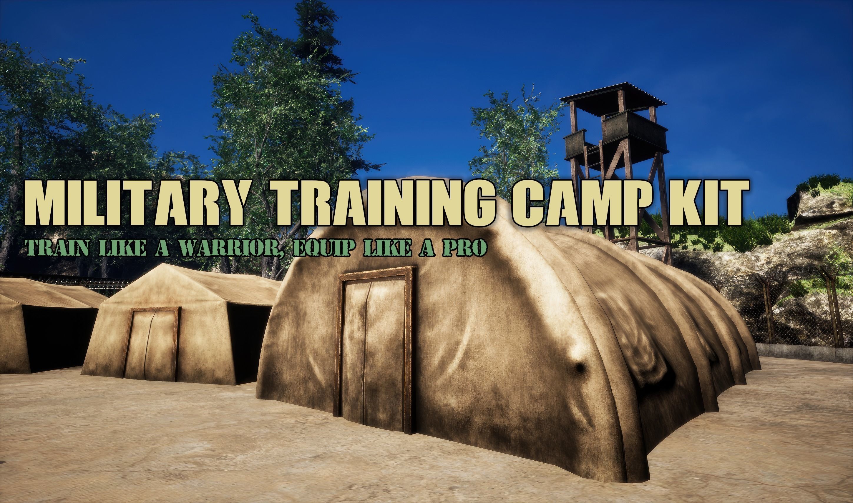 3D model MILITARY TRAINING CAMP KIT by mkaplunow VR / AR / low-poly ...
