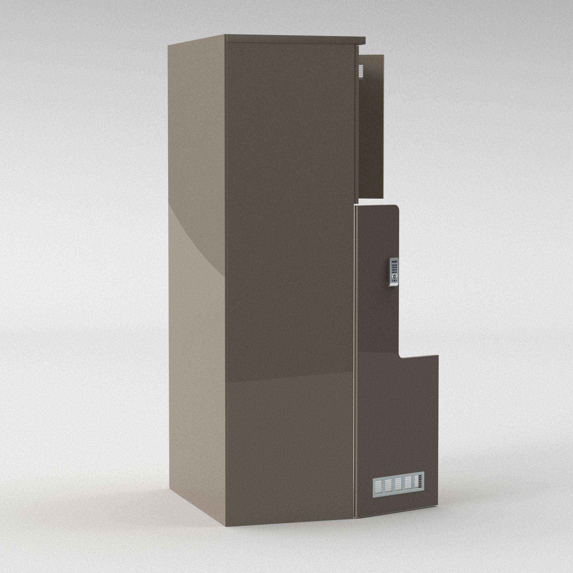 3D model Locker Cabinet with Electronic Lock - Kale Kilit Style ...