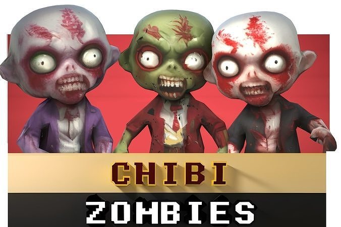 Chibi Zombies A 3D model | CGTrader