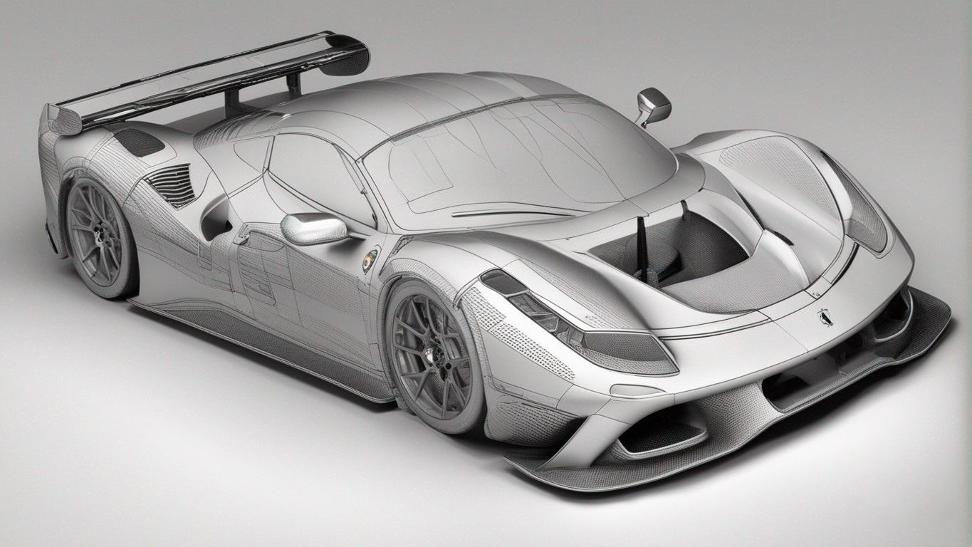 3D Printable Ferrari 488 Race Car Model - The Thrill of Racing 3D model ...