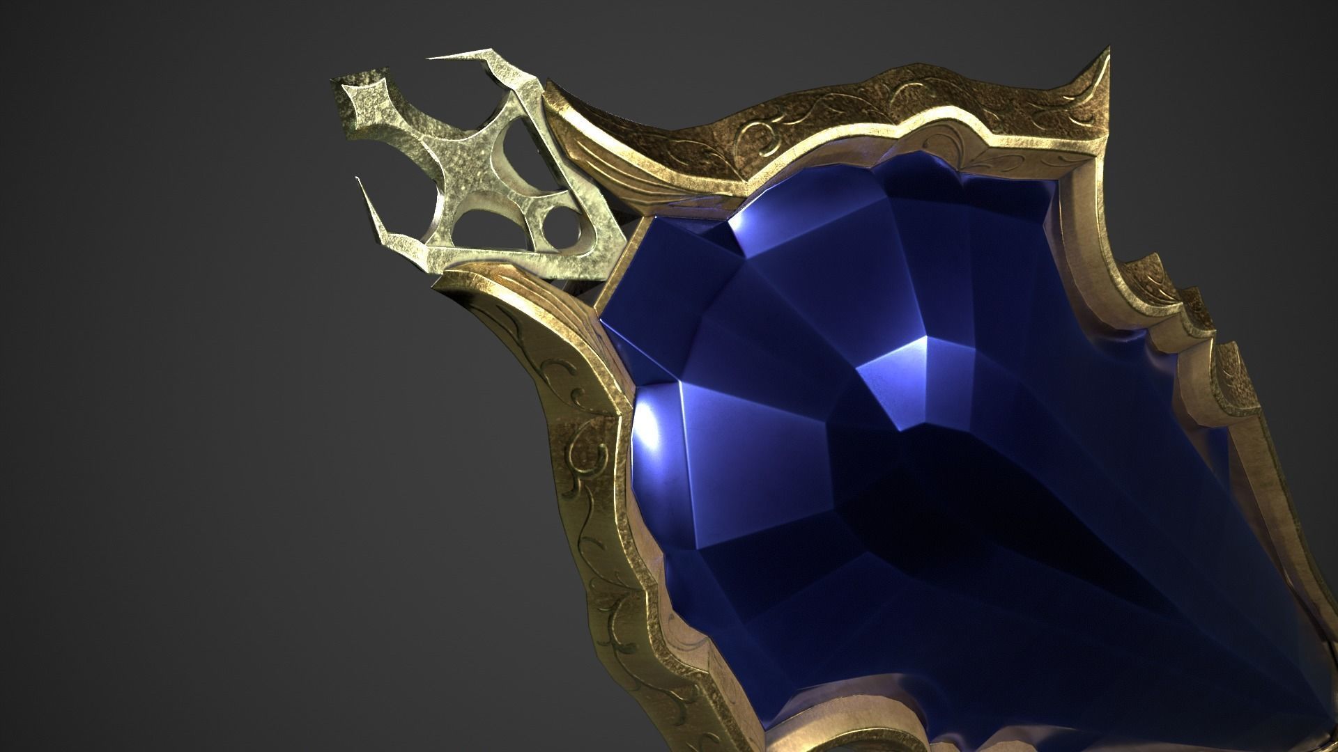 3D model Fantasy Oblong Shield VR / AR / low-poly | CGTrader